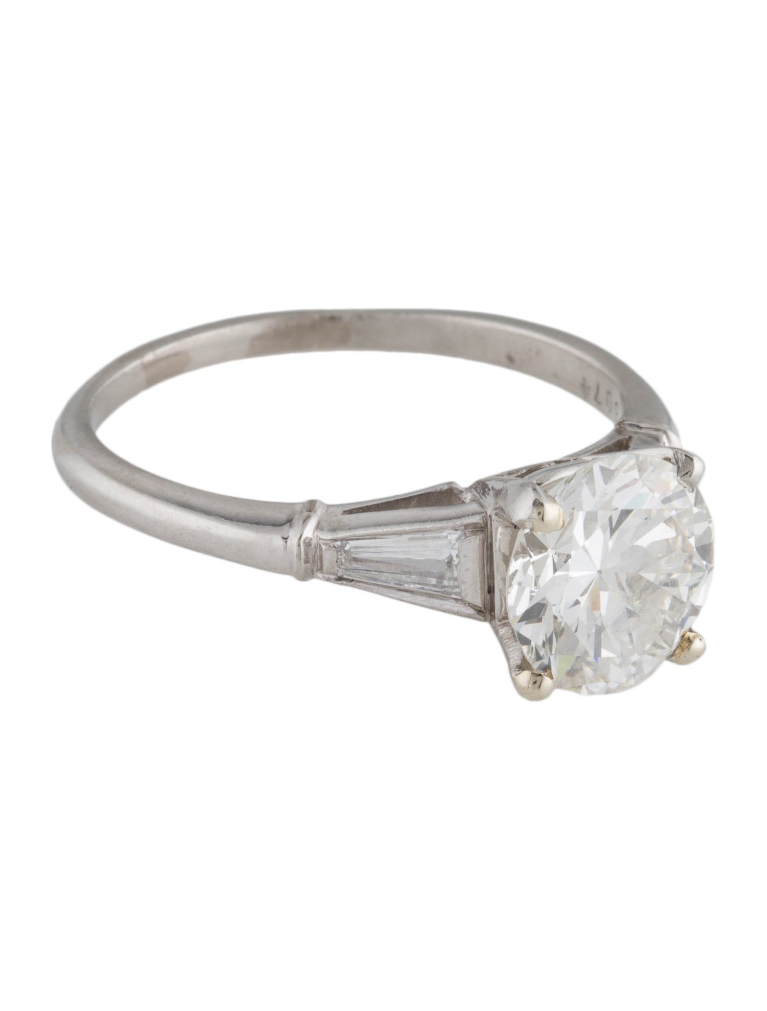 Ring Platinum 3.07ct Diamond Engagement Ring - Platinum Engagement Ring ...