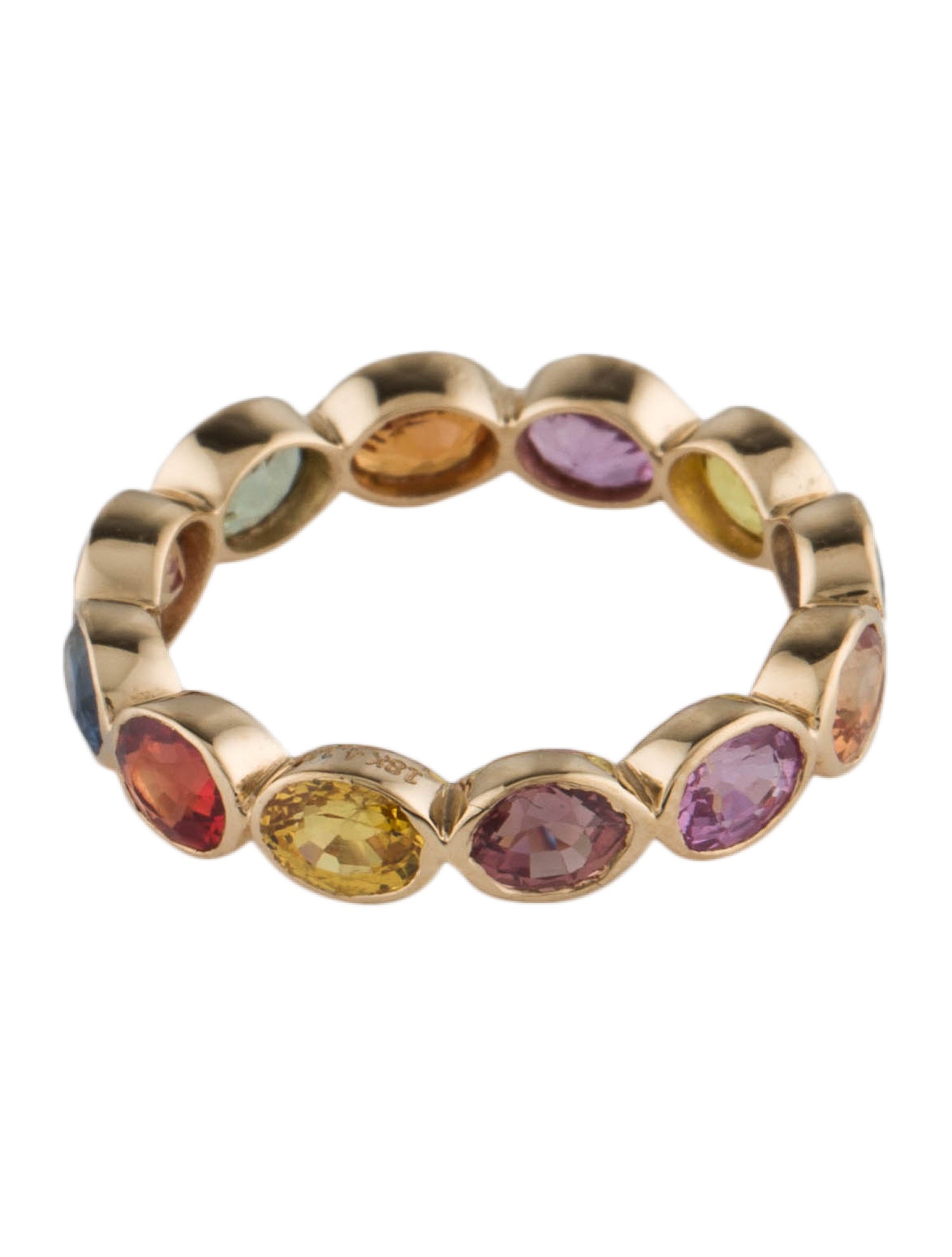 Ring 14K 8.16 ctw Emerald Eternity Band - 14K Yellow Gold Eternity Band ...