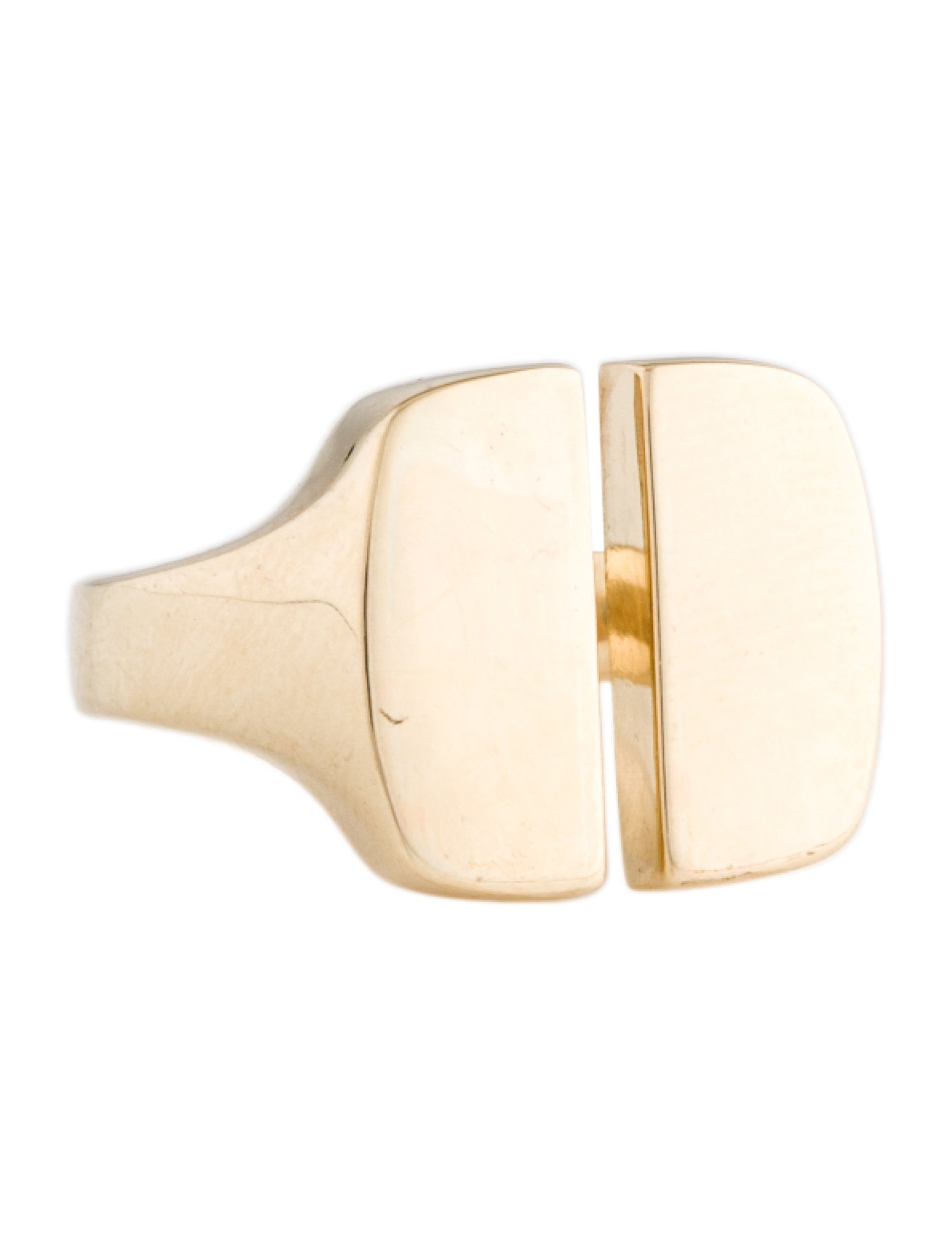 Ring 14K Split-Top Signet Ring - Signet Ring, Rings - RRING246982 | The ...