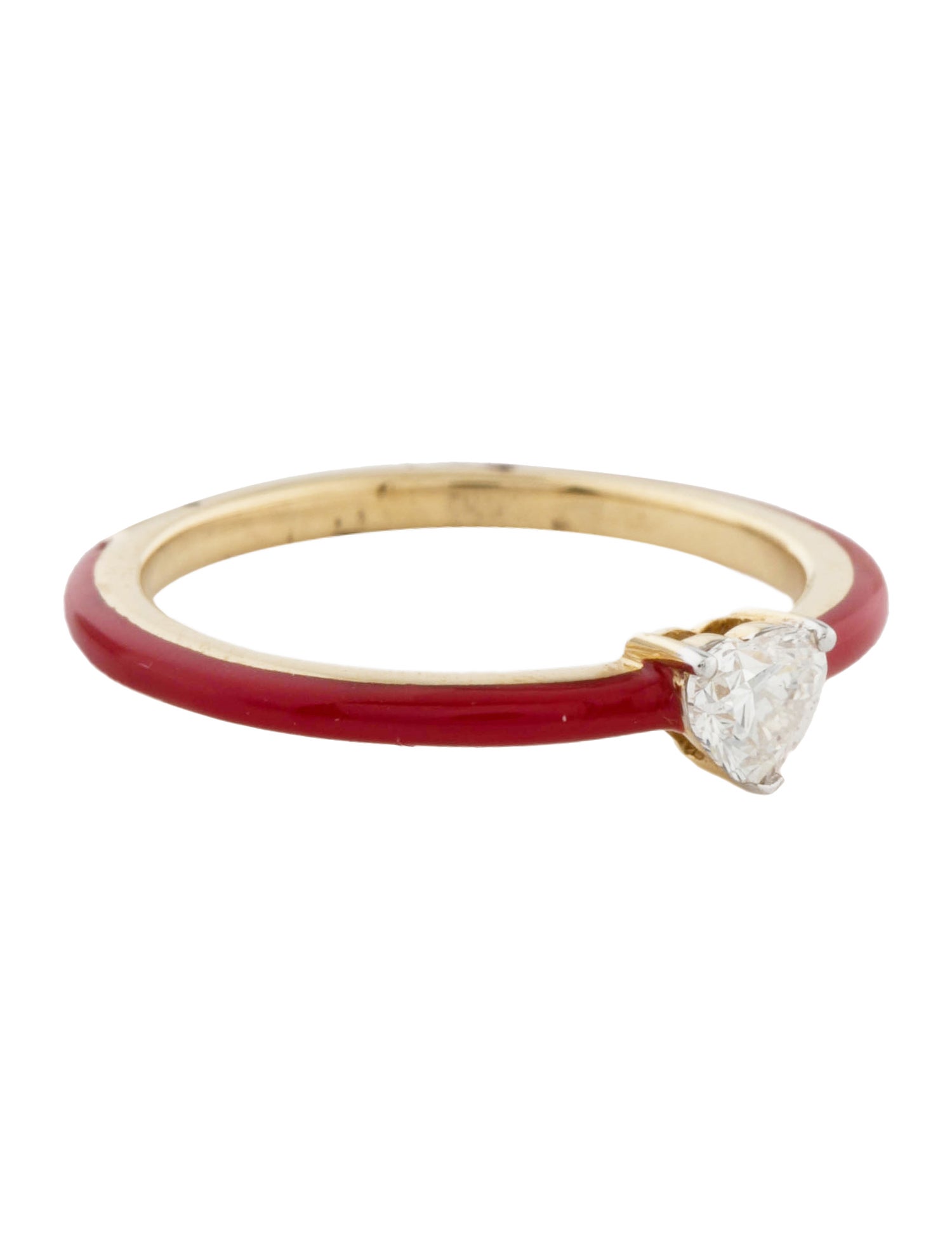 Bernard K Passman 18K Coral Geo Square Cocktail Ring - 18K Yellow Gold ...