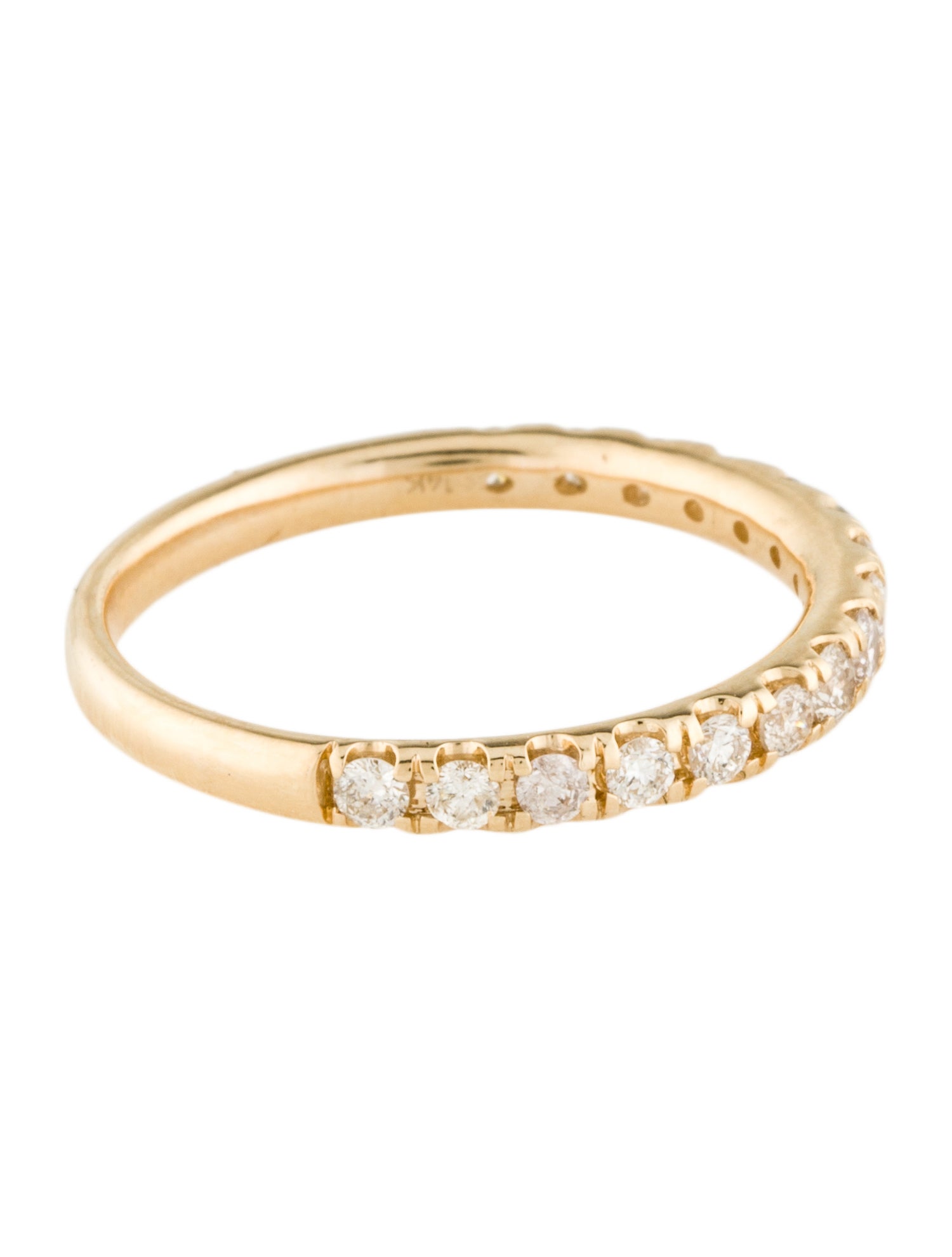 Ring 14K Diamond Band - 14K Yellow Gold Band, Rings - RRING231722 | The ...