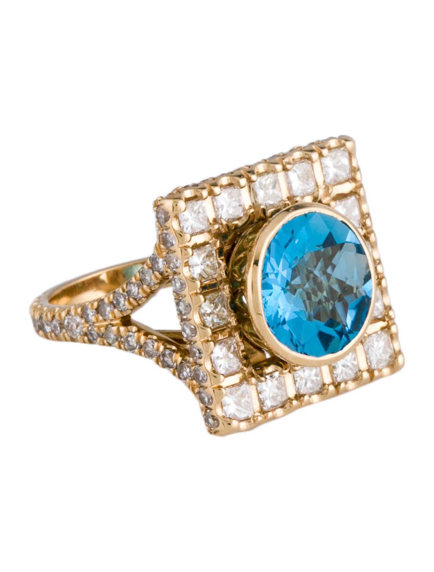 Tagliamonte 14K Three Graces Ring - 14K Yellow Gold Cocktail Ring ...