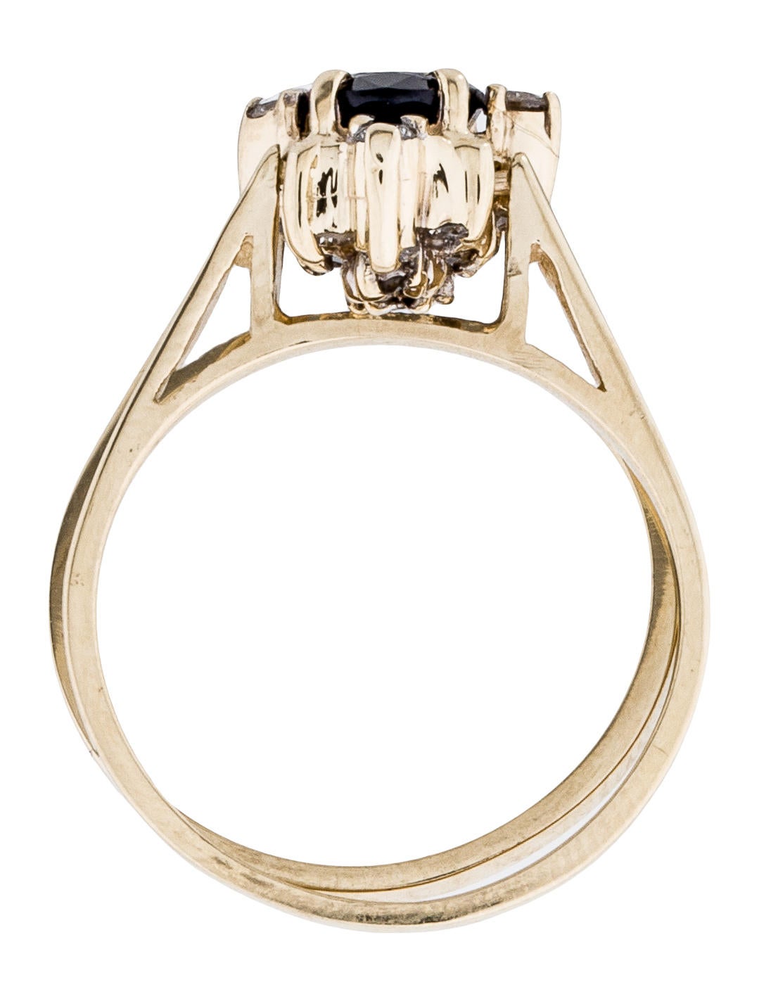 14K Reversible Sapphire & Diamond Ring - Rings - RRING25273 | The RealReal