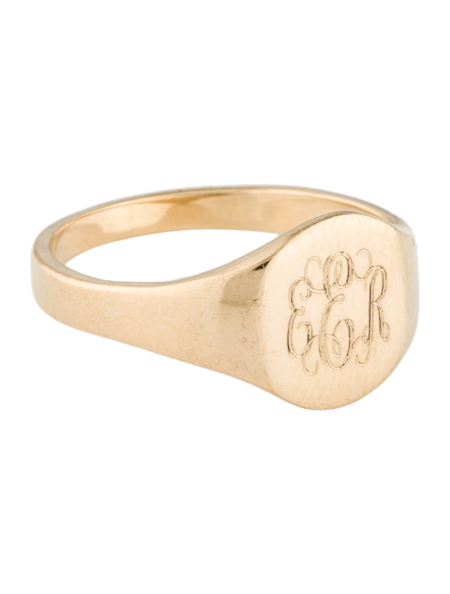 Ring 14K Monogram Signet Ring - 14K Yellow Gold Signet Ring, Rings ...