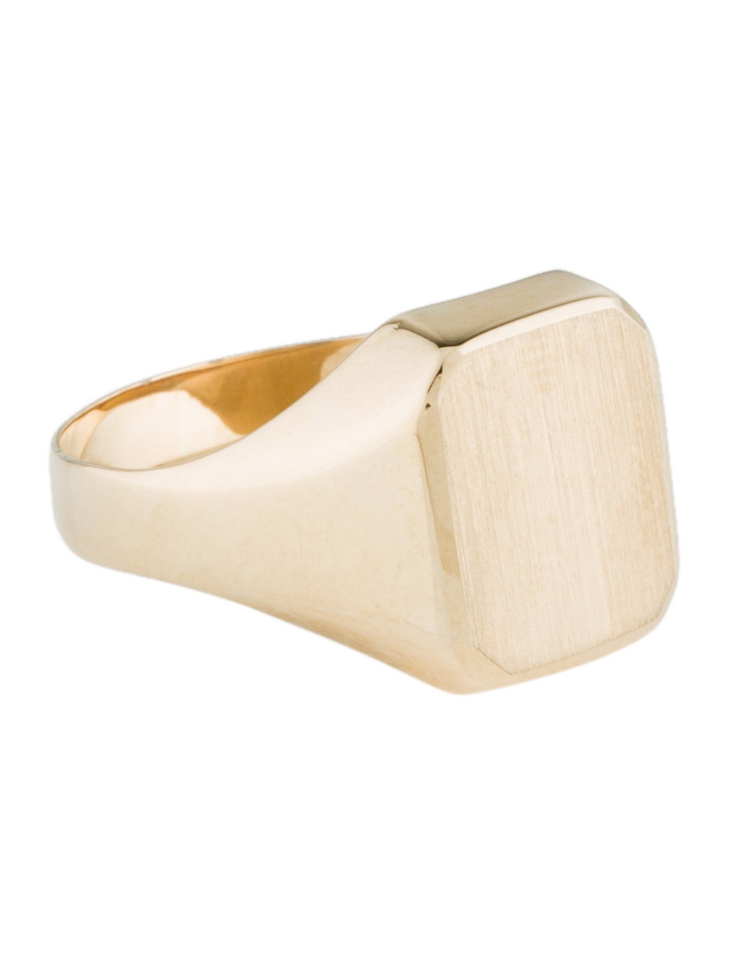 Ring 14K Rectangular Signet Ring - 14K Yellow Gold Signet Ring, Rings - RRING254874 | The RealReal