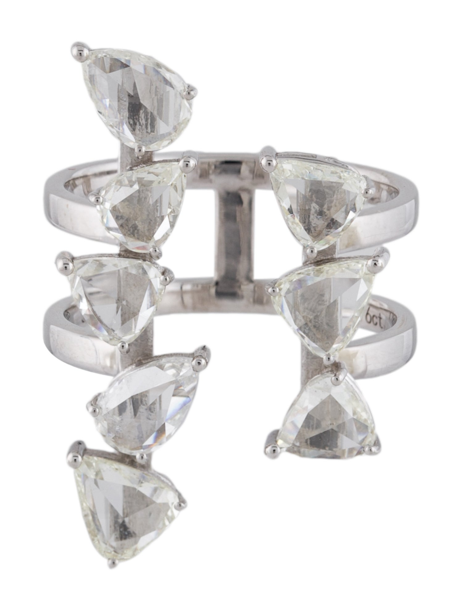 Ring 18K 11.22ct Emerald Cabochon, Ruby & Diamond Cocktail Ring - 18K Yellow Gold Cocktail Ring ...