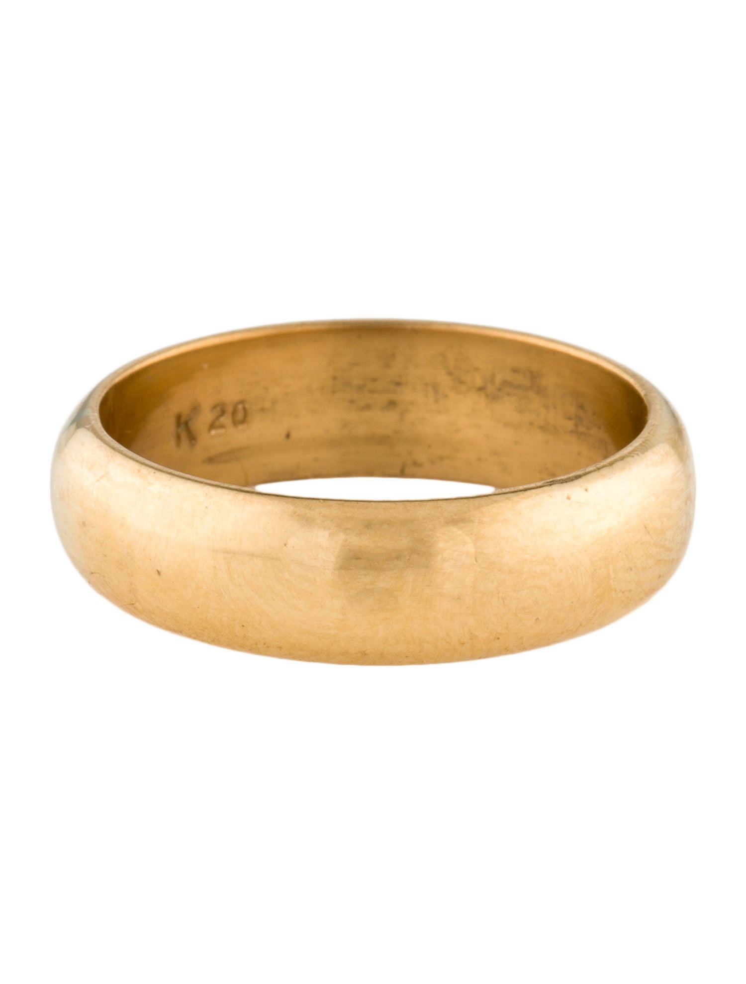 Ring 20K Band - 20K Yellow Gold Band, Rings - RRING258422 | The RealReal