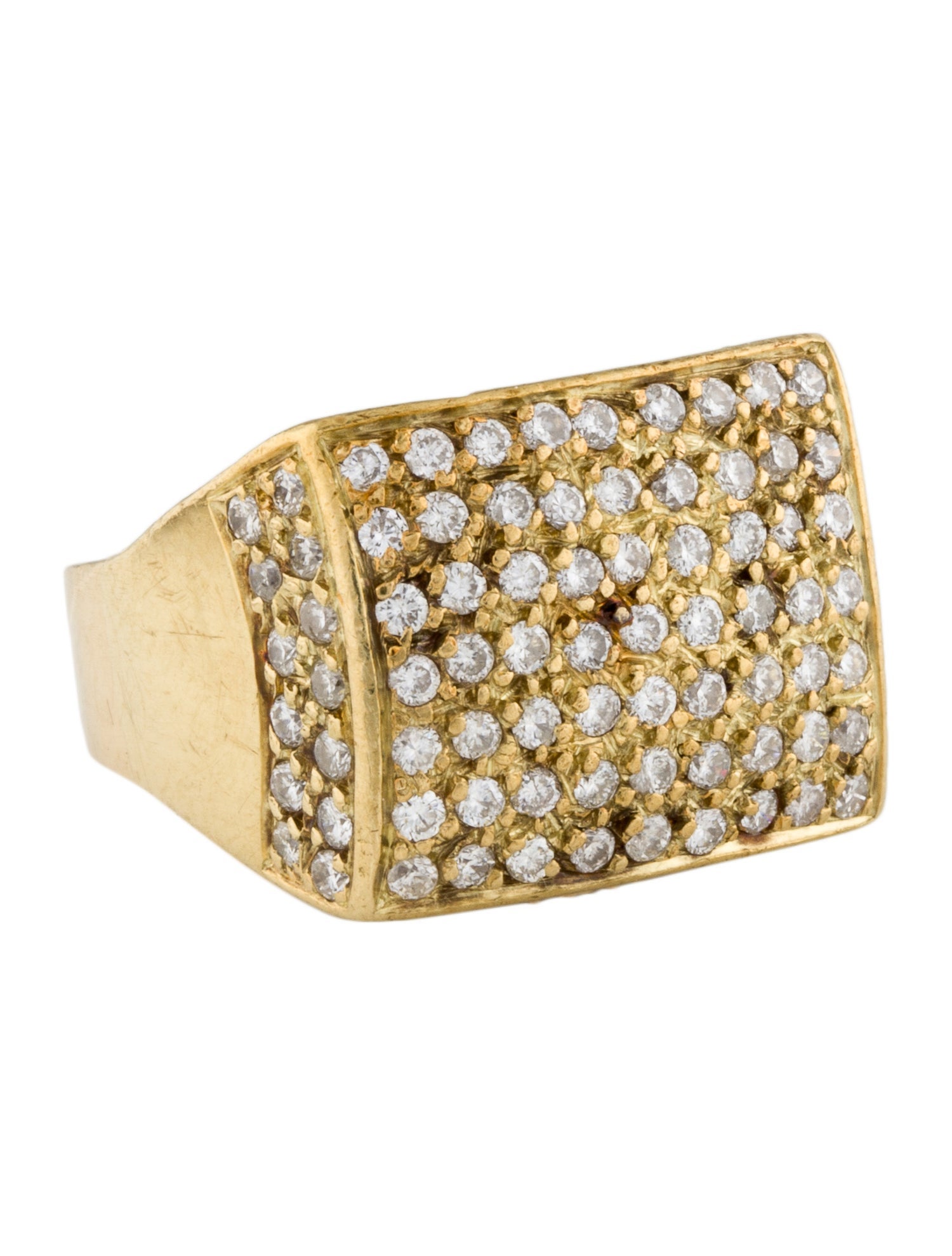 Ring 18K Diamond Signet Ring - Signet Ring, Rings - RRING260442 | The ...