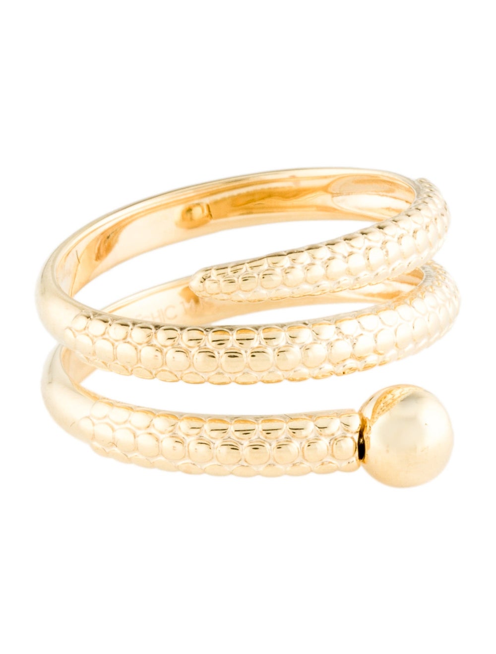 Ring 14K Globe Wrap Ring - 14K Yellow Gold Band, Rings - RRING262980 ...