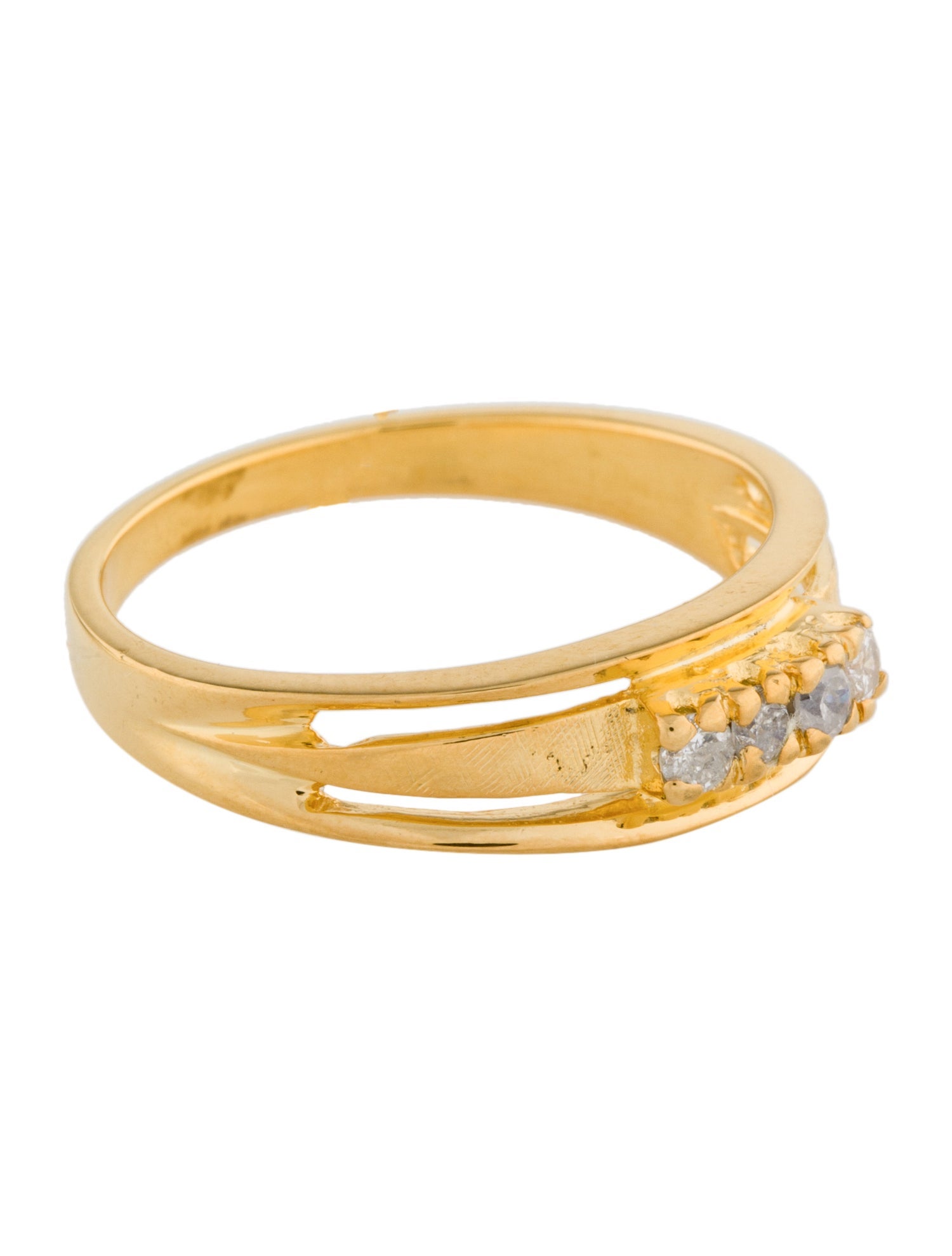 Alexander McQueen Safety Pin Ring - Brass Band, Rings - ALE191713 | The ...
