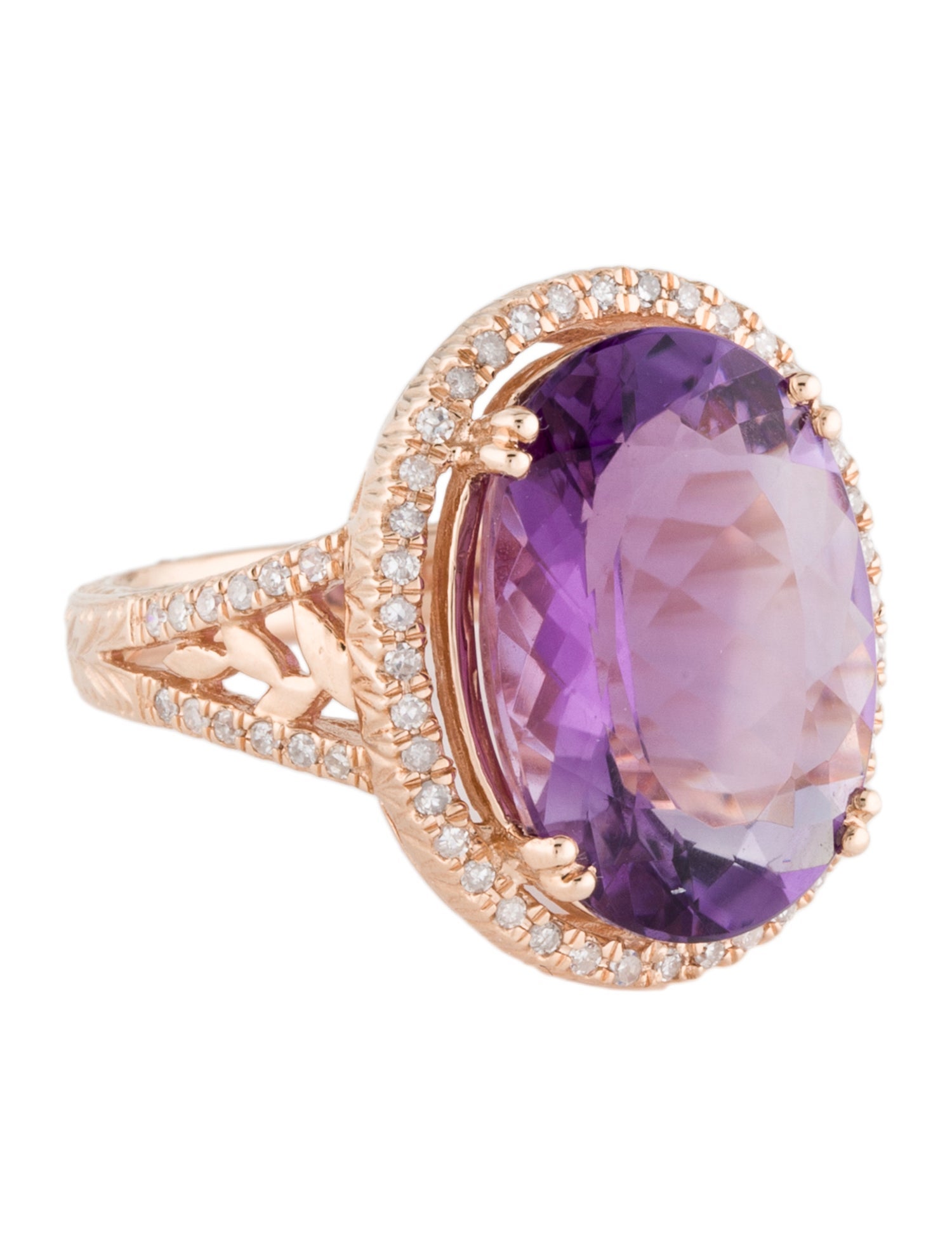 Ring 14K Kunzite, Topaz, & Diamond Cocktail Ring - 14K Yellow Gold ...