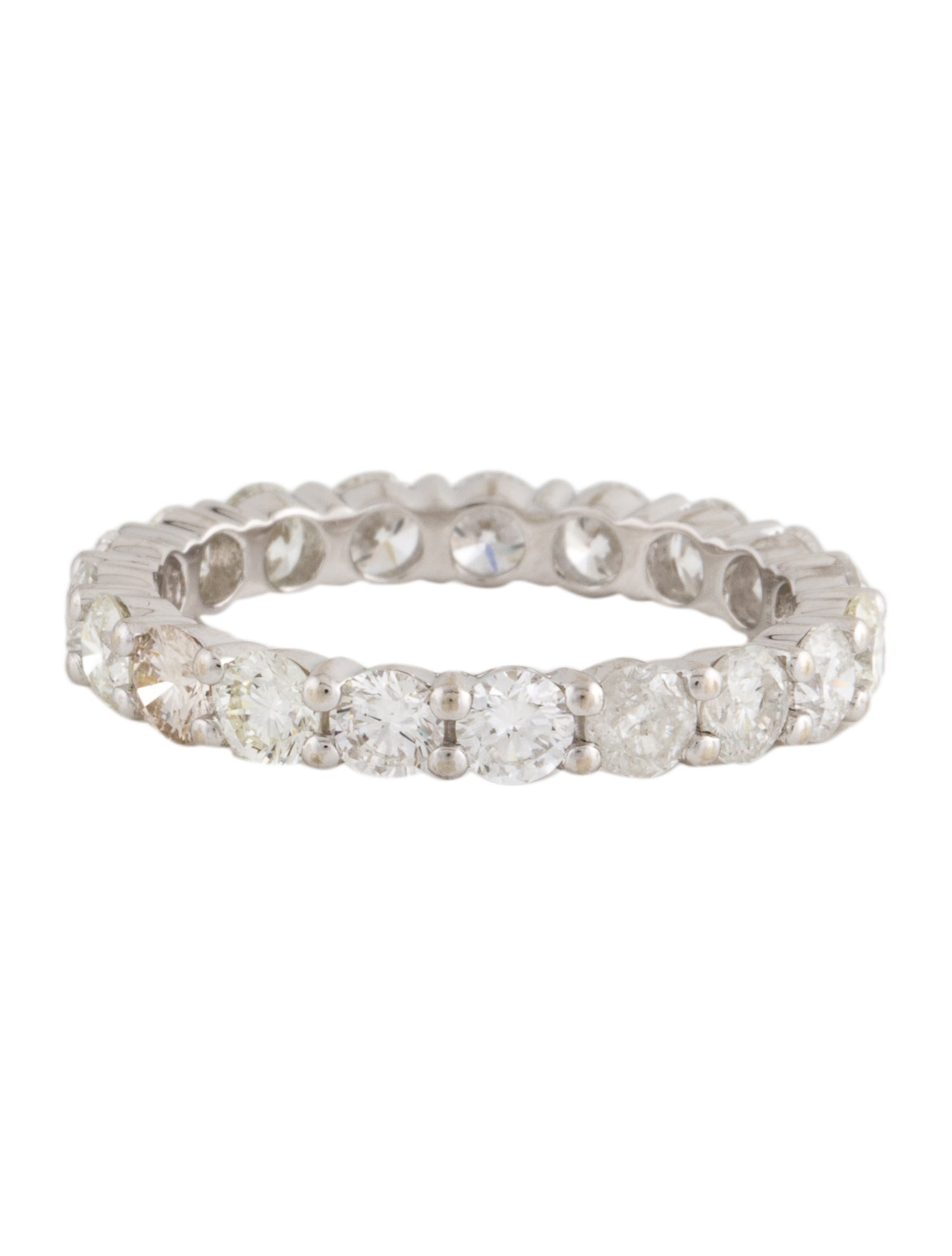 Ring 14K 2.47ctw Diamond Eternity Band Ring - Rhodium-Plated 14K White ...