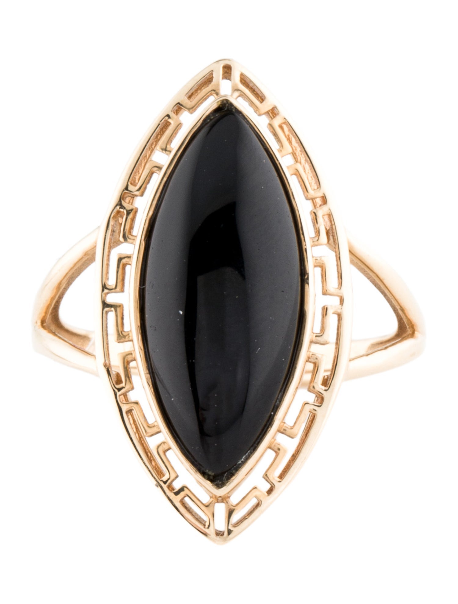 Ring 1K Onyx Cocktail Ring - 14K Yellow Gold Cocktail Ring, Rings ...