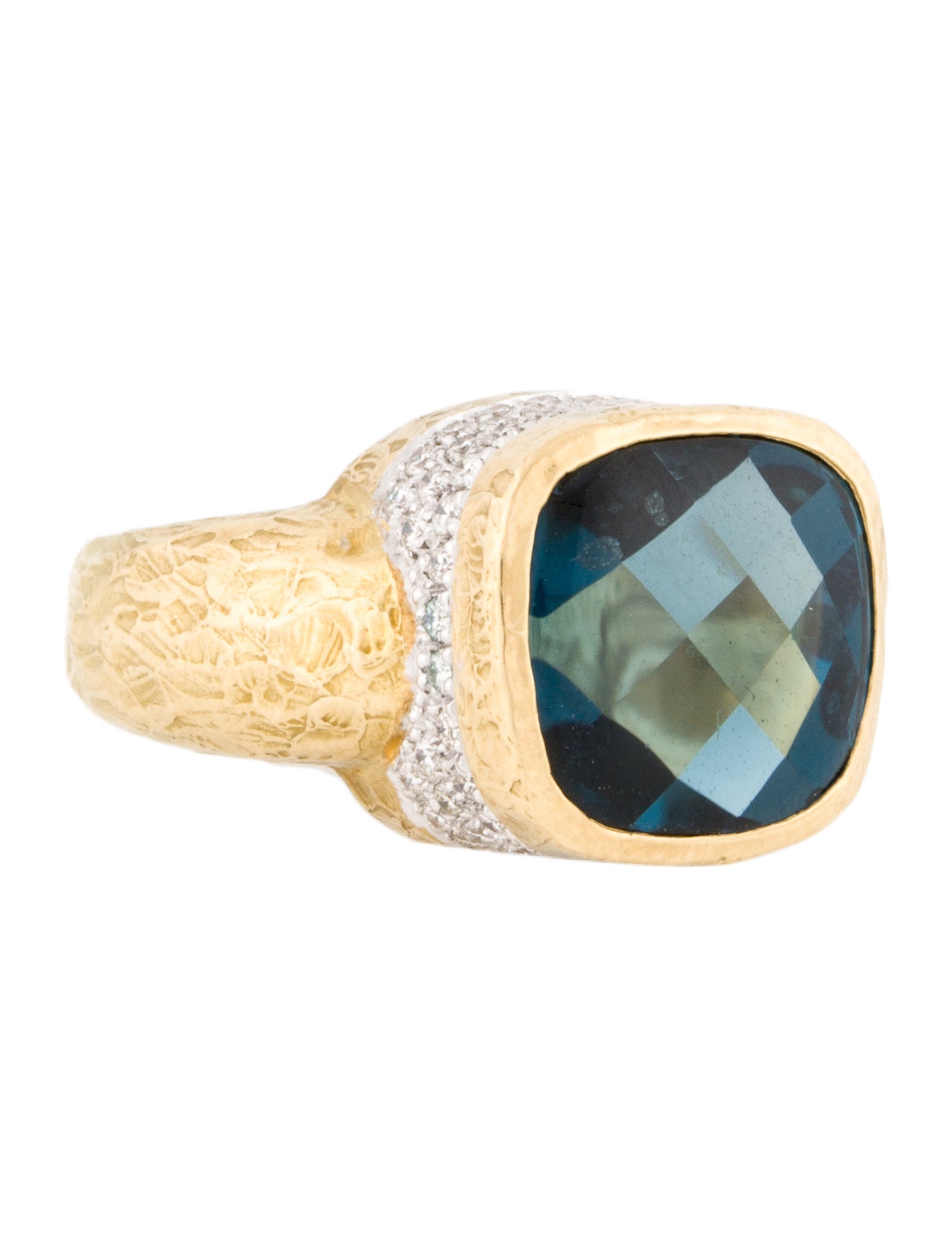 Ring Torrini Firenze 18K Topaz & Diamond Ring - 18K Yellow Gold ...