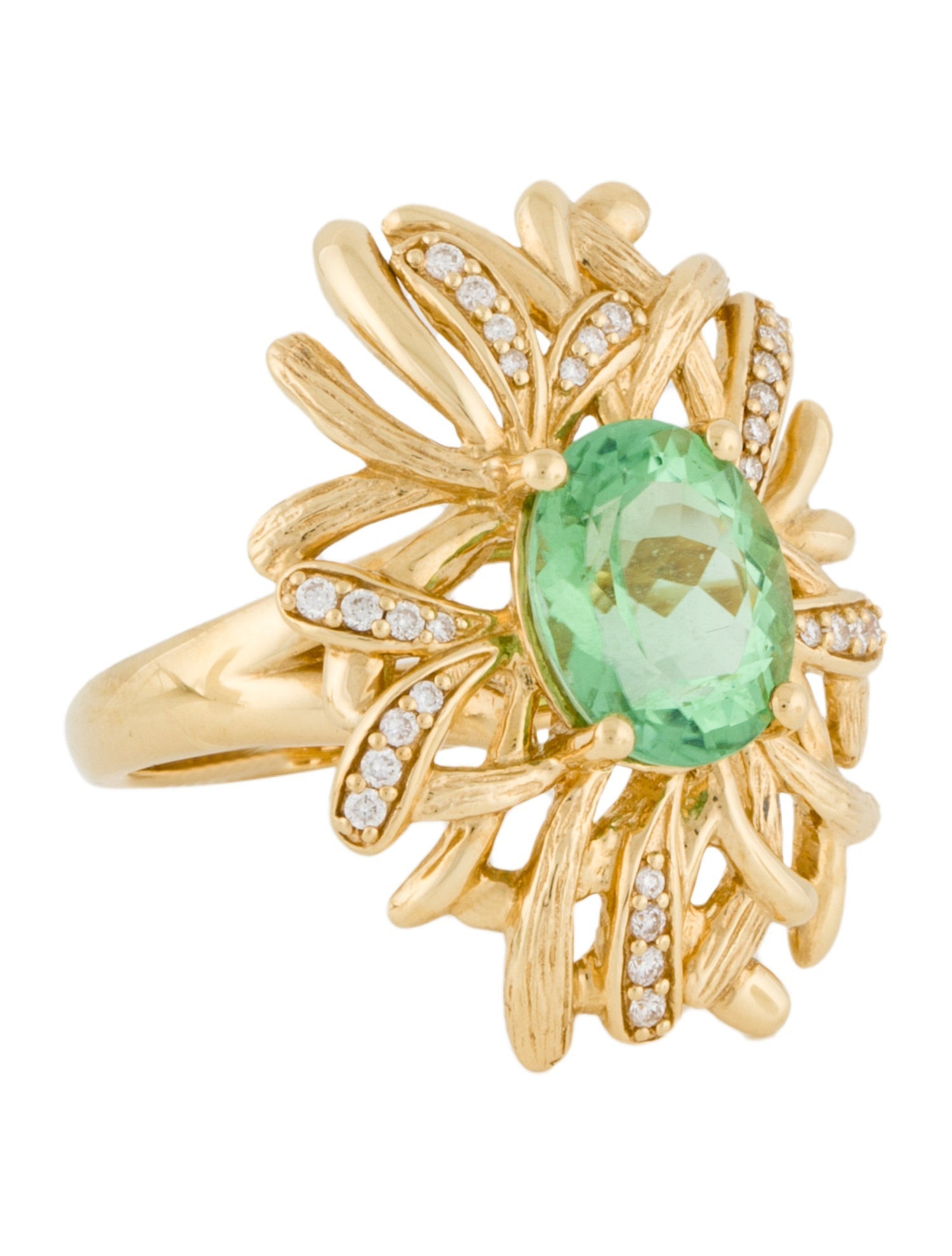 Ring Loretta Castoro 18K 2.78ct Tourmaline & Diamond Love Doves Ring ...