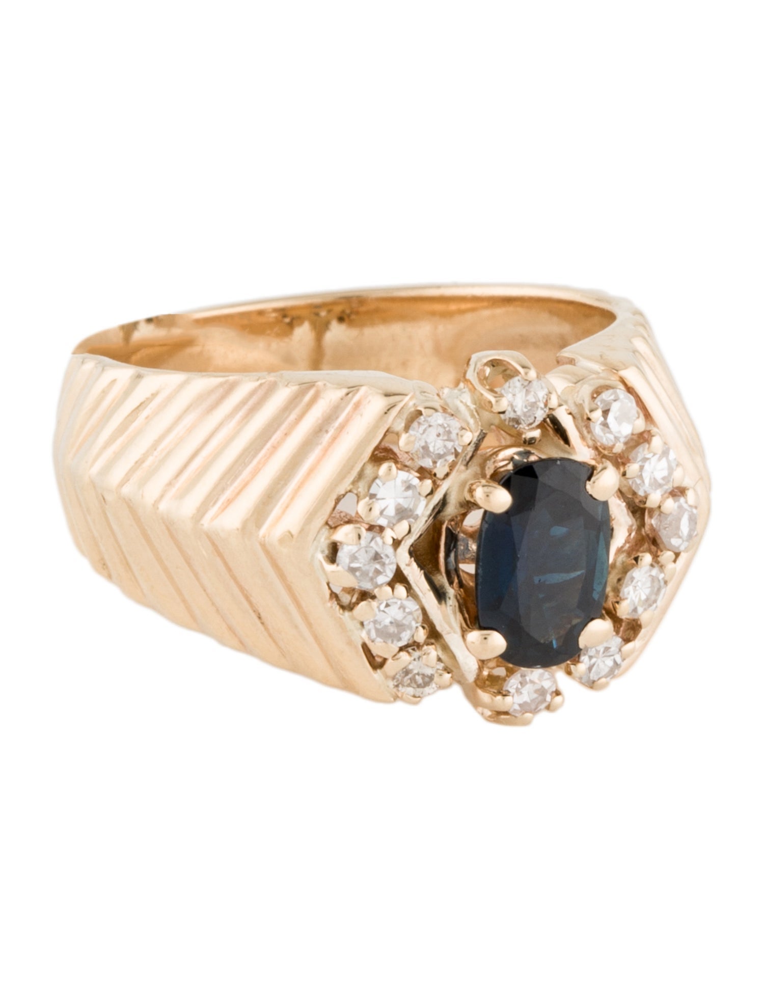 Ring 14K Diamond Signet ring - 14K Yellow Gold Signet Ring, Rings ...