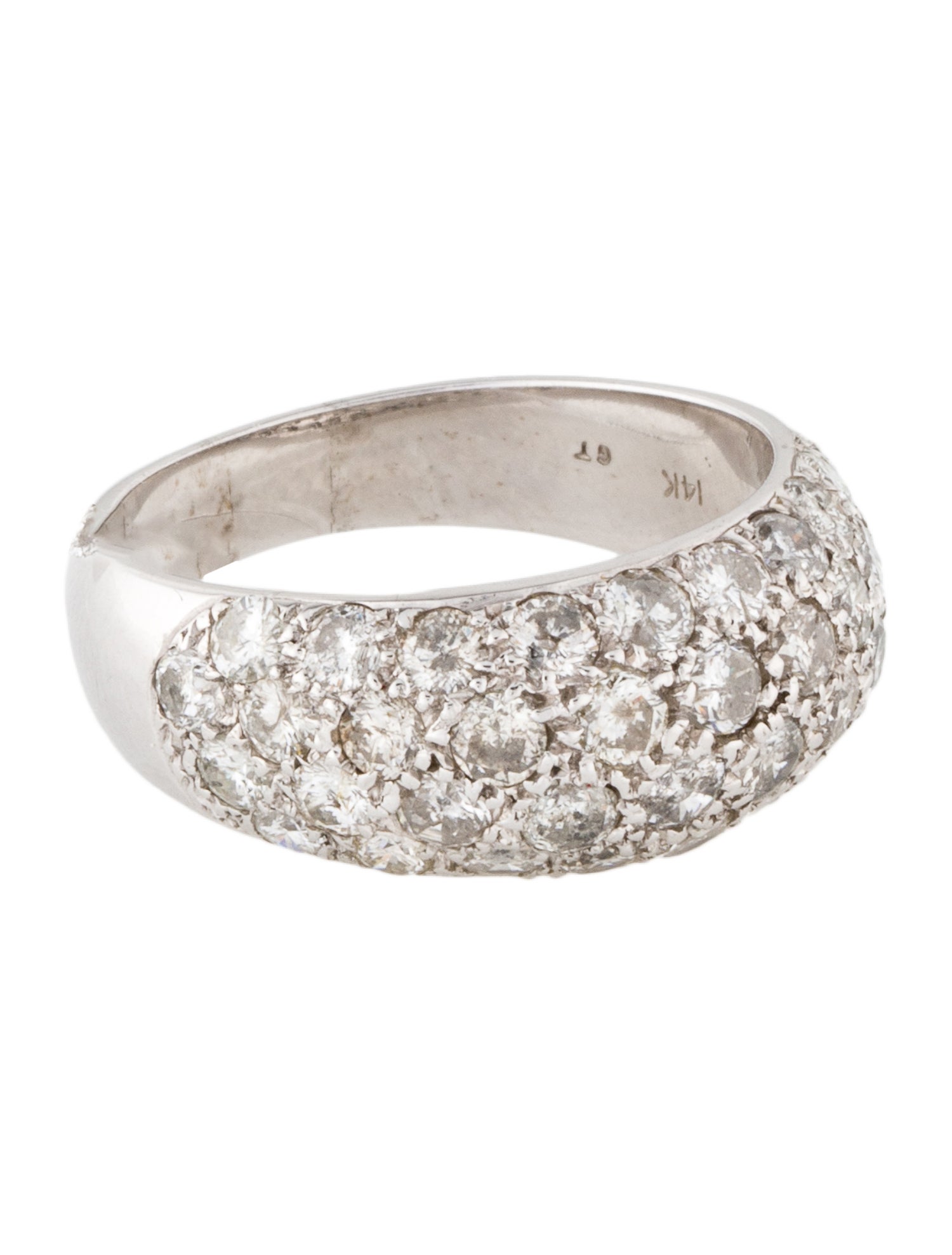 Ring 14K 1.92ctw Diamond Band - Rhodium-Plated 14K White Gold Band ...