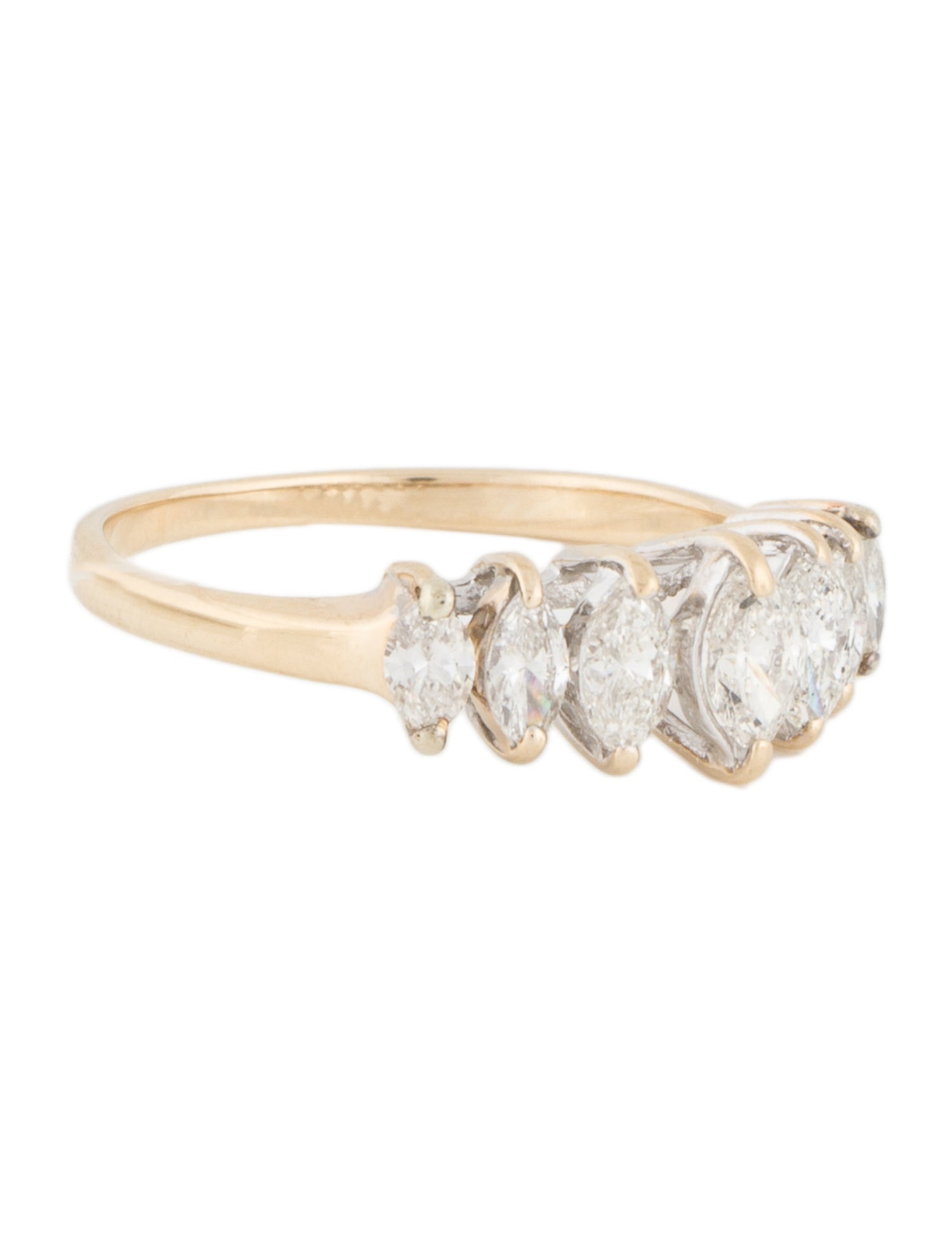 Ring 14K Diamond Band Ring - 14K Yellow Gold Band, Rings - RRING257935 ...