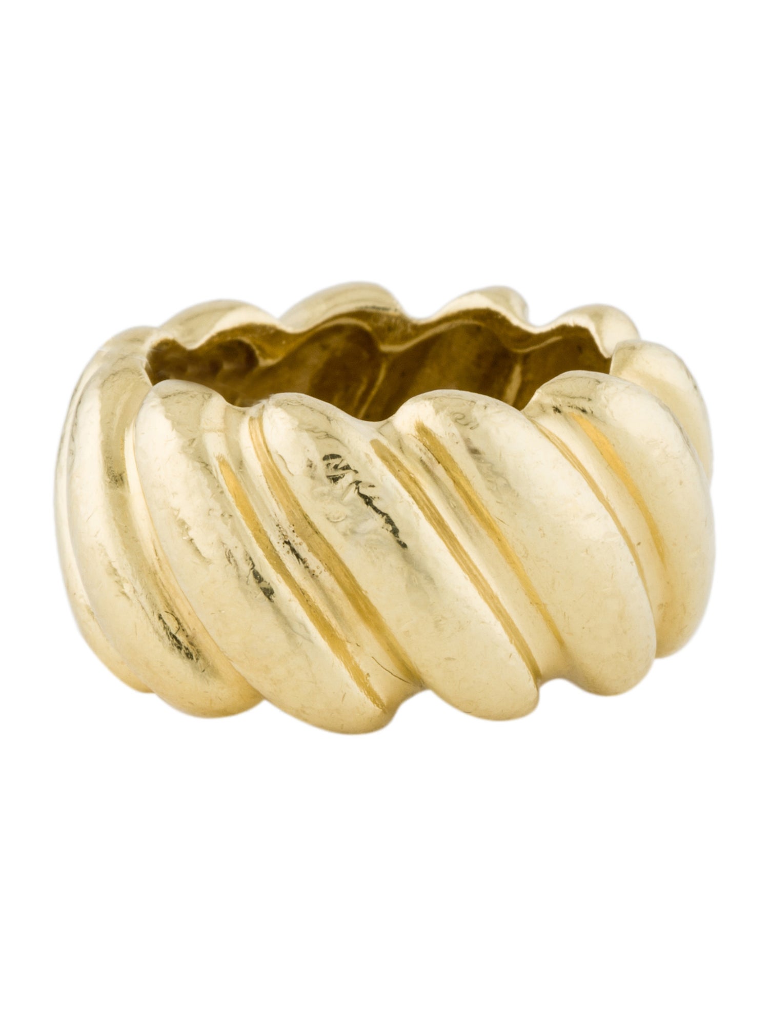 Ring Bernard K. Passman Coral and Diamond Riverwalk Ring - 18K White ...