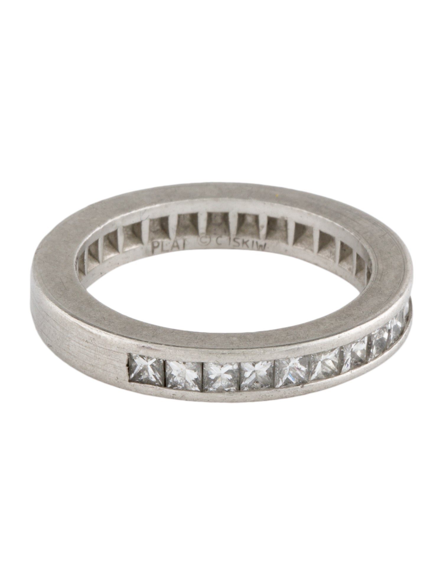 Tiffany & Co. Platinum Diamond Eternity Band - 950 Platinum Band, Rings - TIF255031 | The RealReal