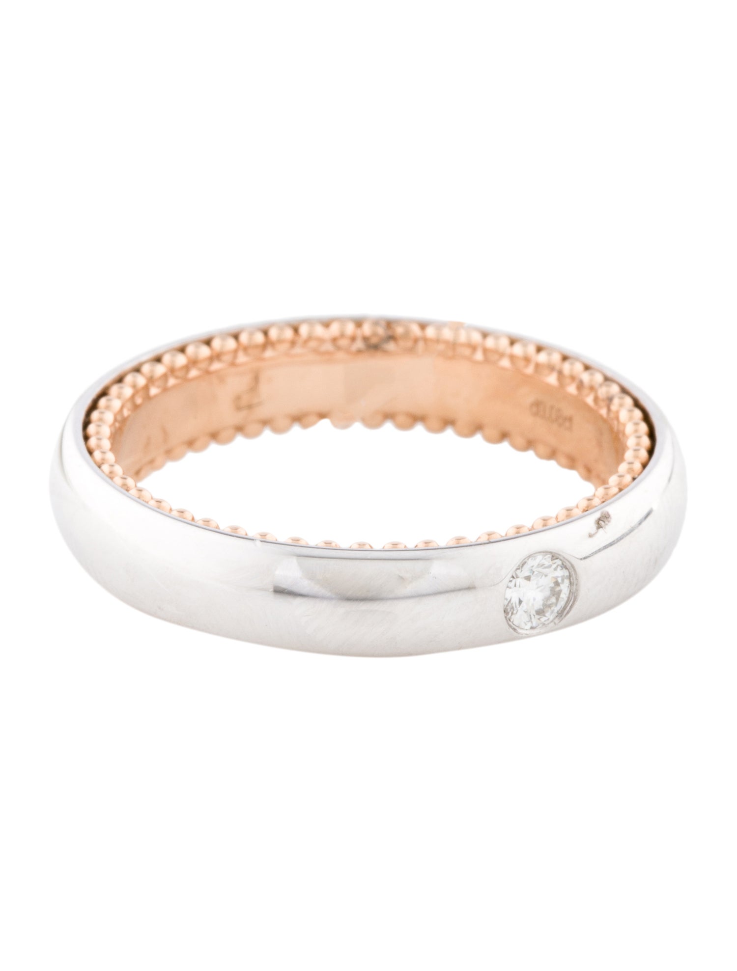 Ring 18K Diamond Band - 18K Rose Gold Band, Rings - RRING273419 | The ...