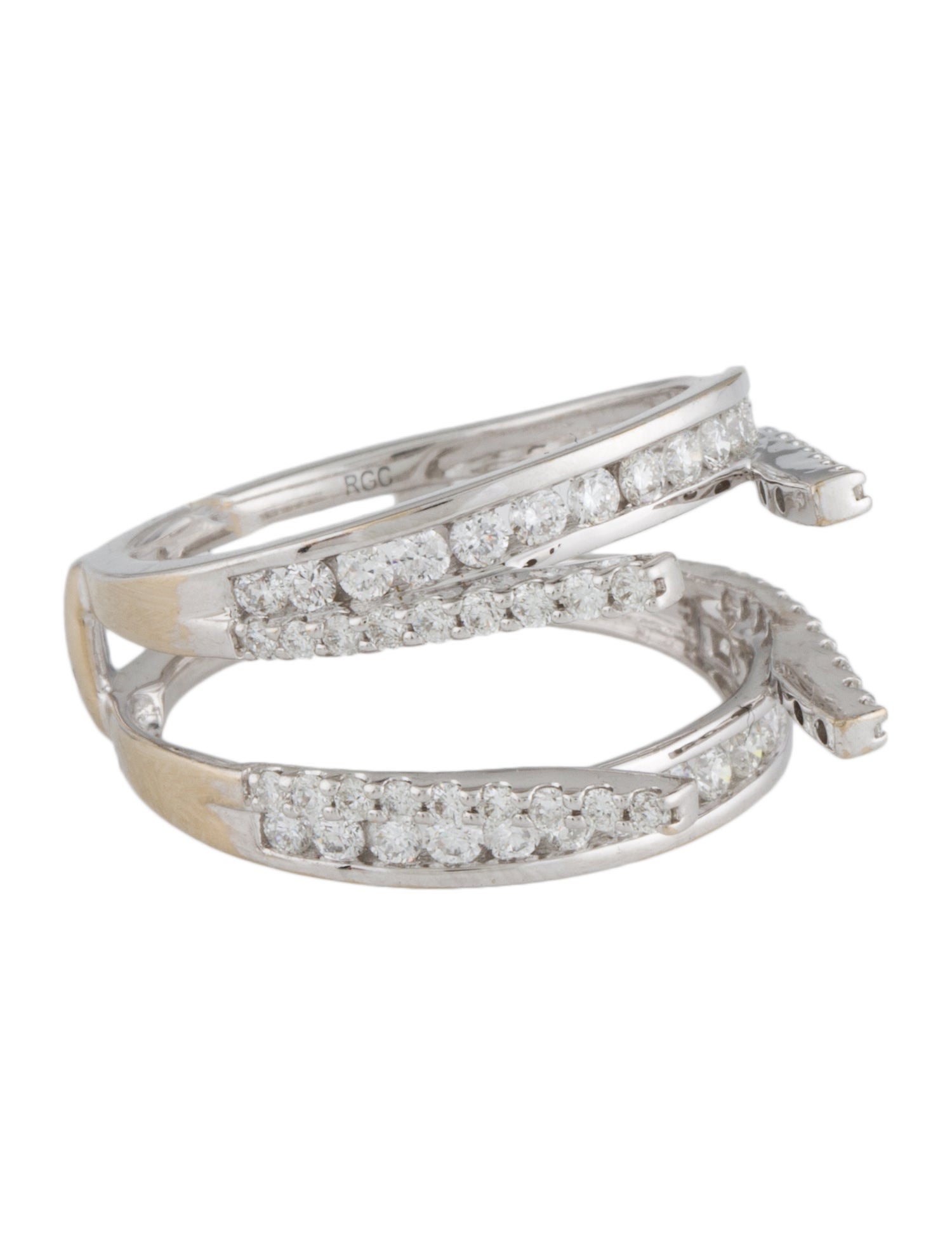 Ring 14K Diamond Ring Jacket - Rhodium-Plated 14K White Gold Cocktail ...