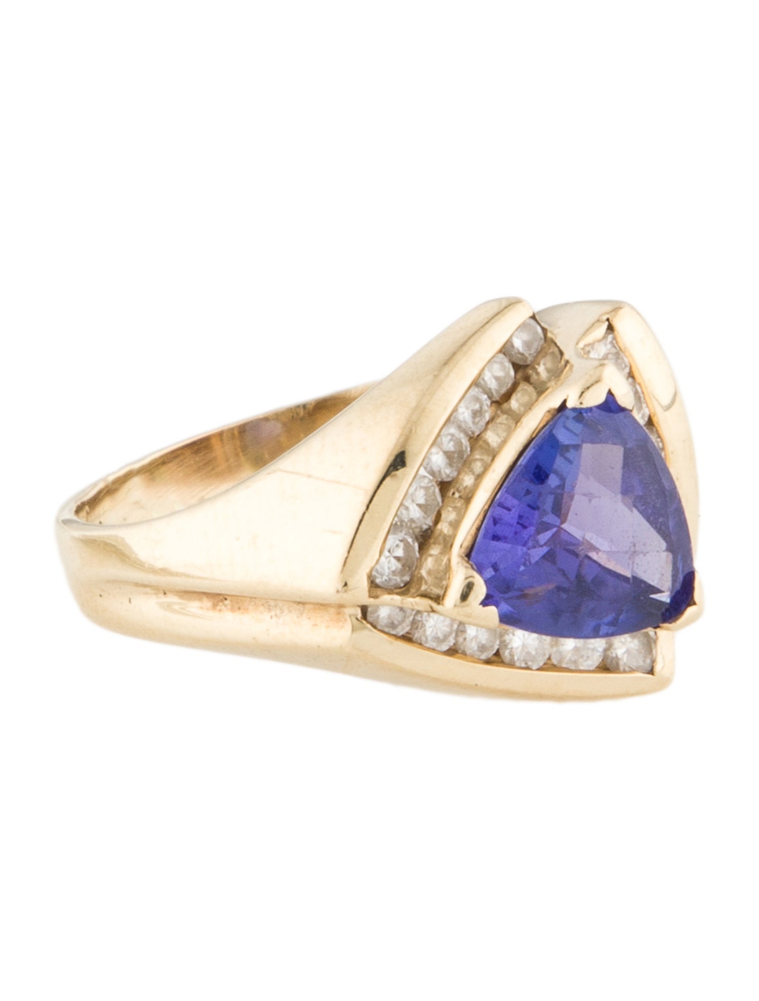 Ring 14K Emerald & Diamond Signet Ring - 14K Yellow Gold Signet Ring ...