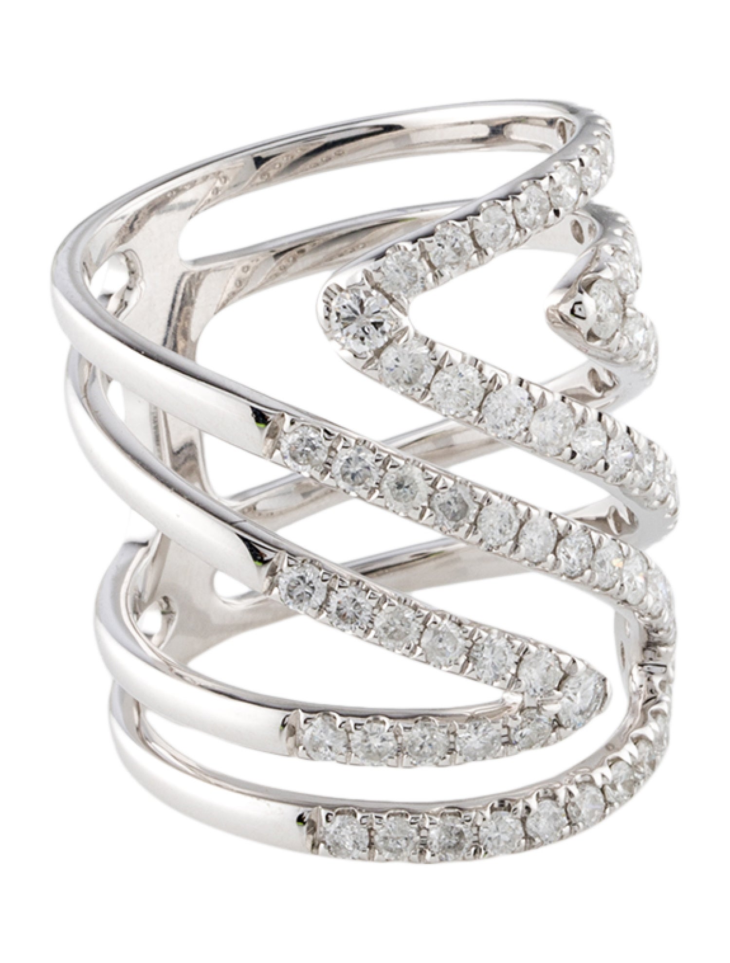 Ring 14K 1.39ctw Diamond Extra wide Band - Band, Rings - RRING277088 ...