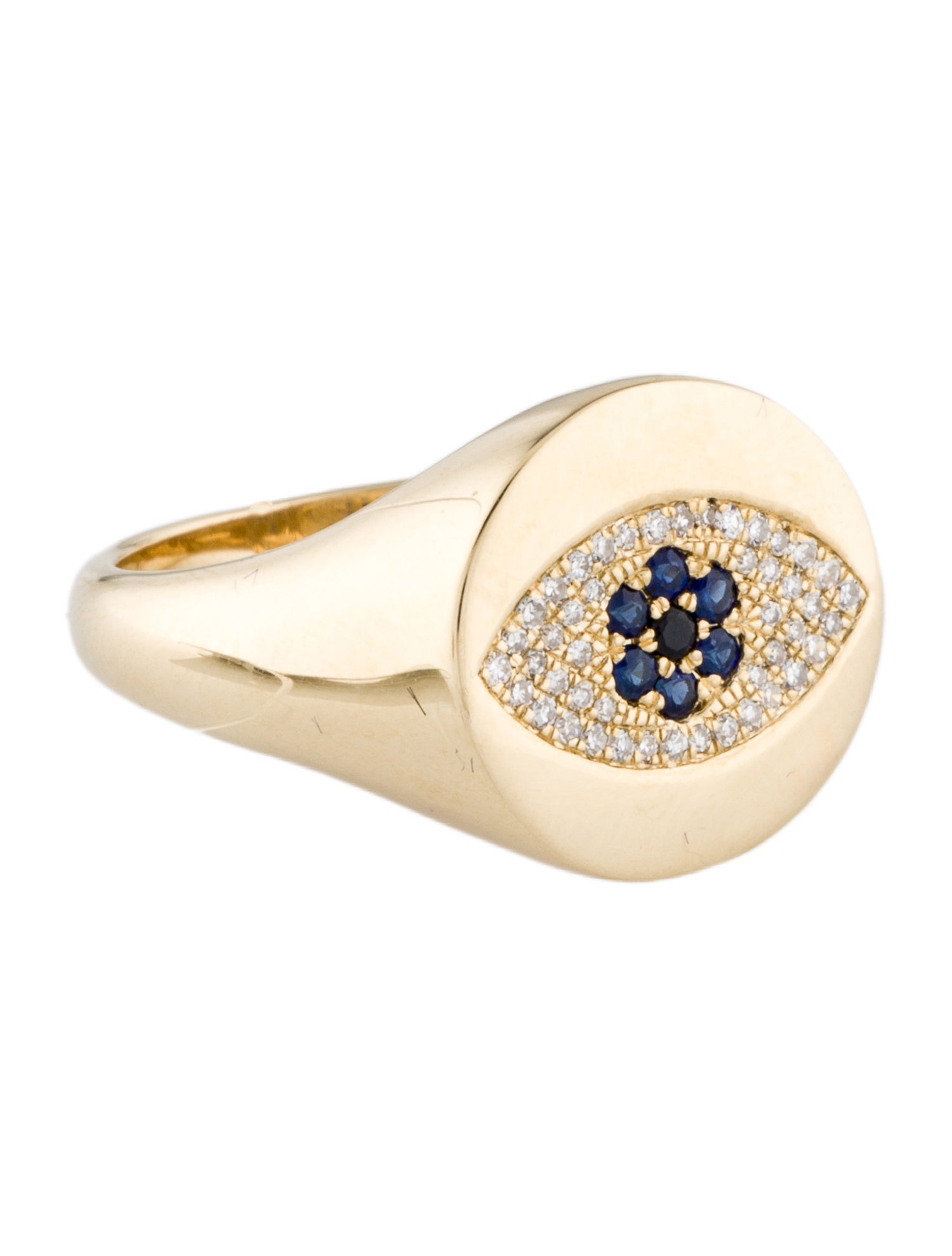 Ring 14K Mother of Pearl Signet Ring - 14K Yellow Gold Signet Ring ...