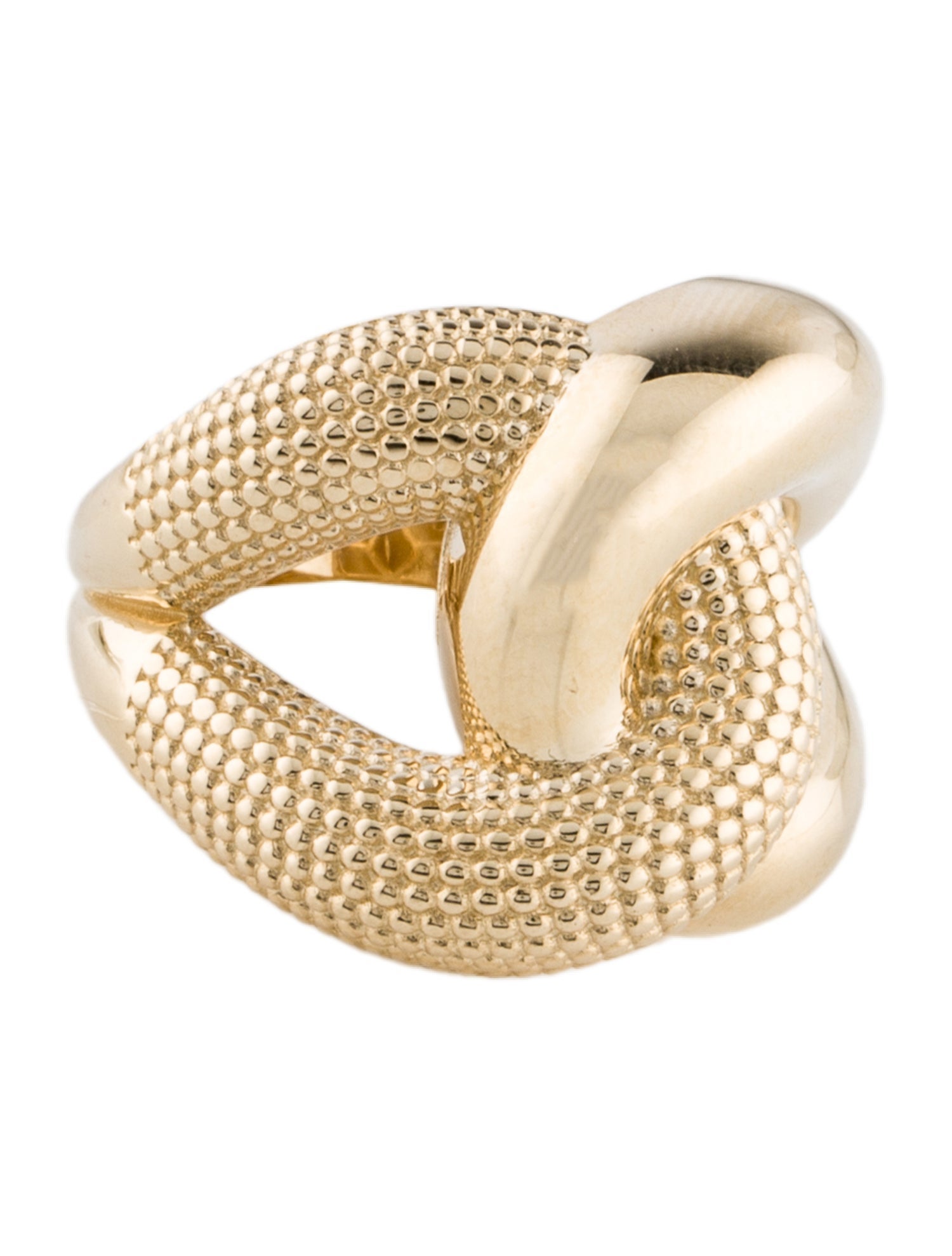 Ring 14K Textured Interlocking Band - 14K Yellow Gold Band, Rings ...