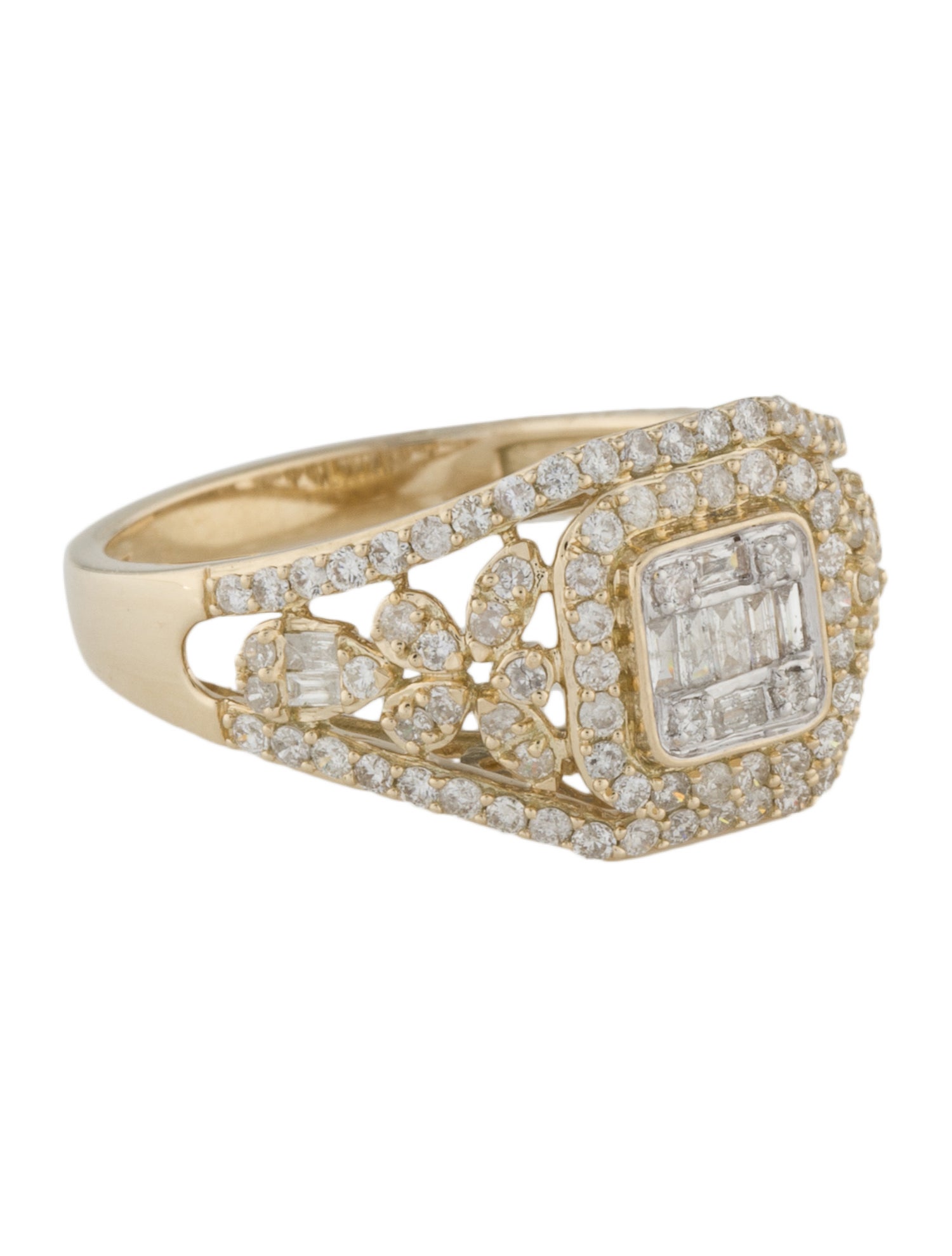 Ring 18K 5.17ct Sapphire & Diamond Cocktail Ring - 18K White Gold ...