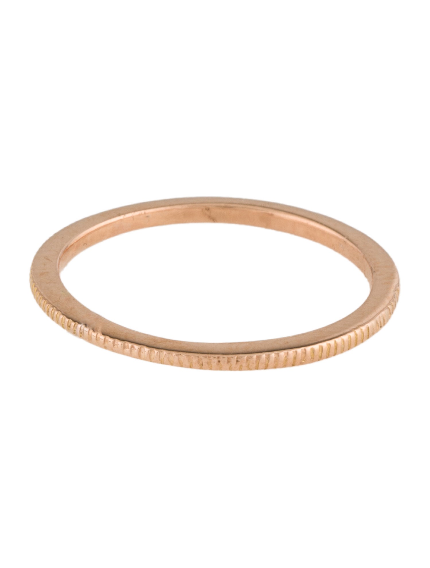 Ring 18K Coin Edge Band - 18K Rose Gold Band, Rings - RRING281488 | The ...