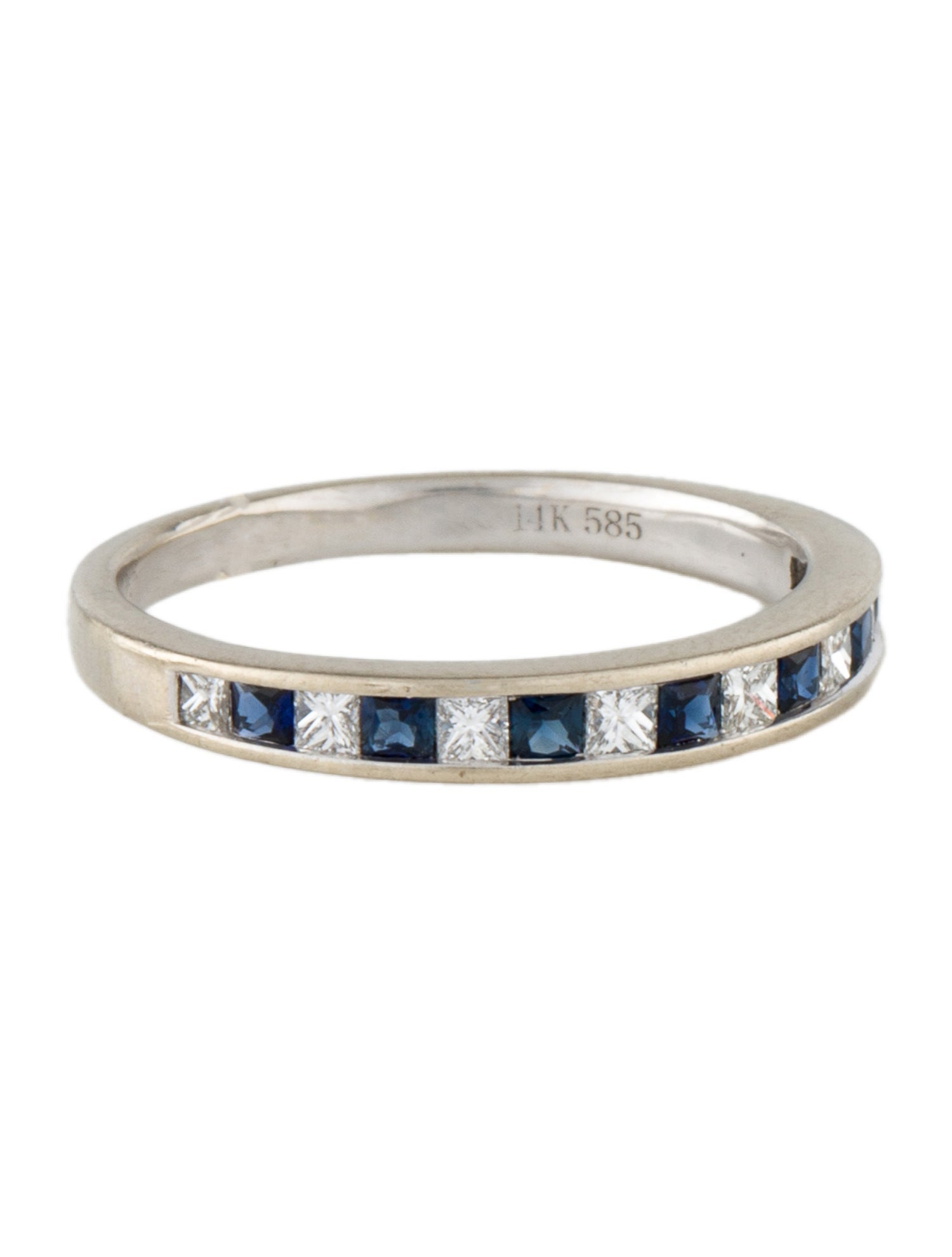 Ring Shane Co. 14K Sapphire & Diamond Band Ring - 14K White Gold Band ...
