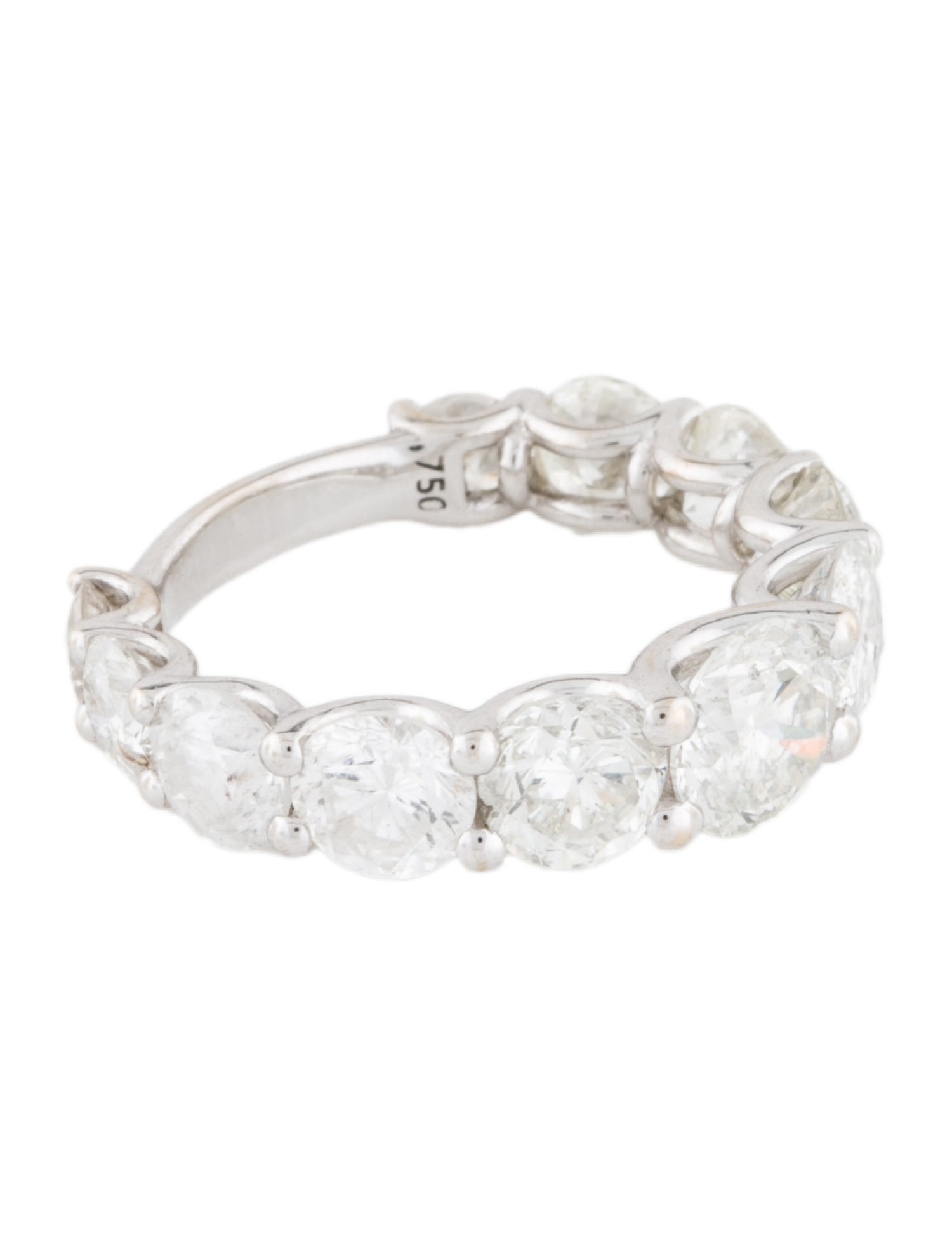 Daniella Design 14K 5.29ctw Diamond Eternity Band - 14K White Gold Band ...