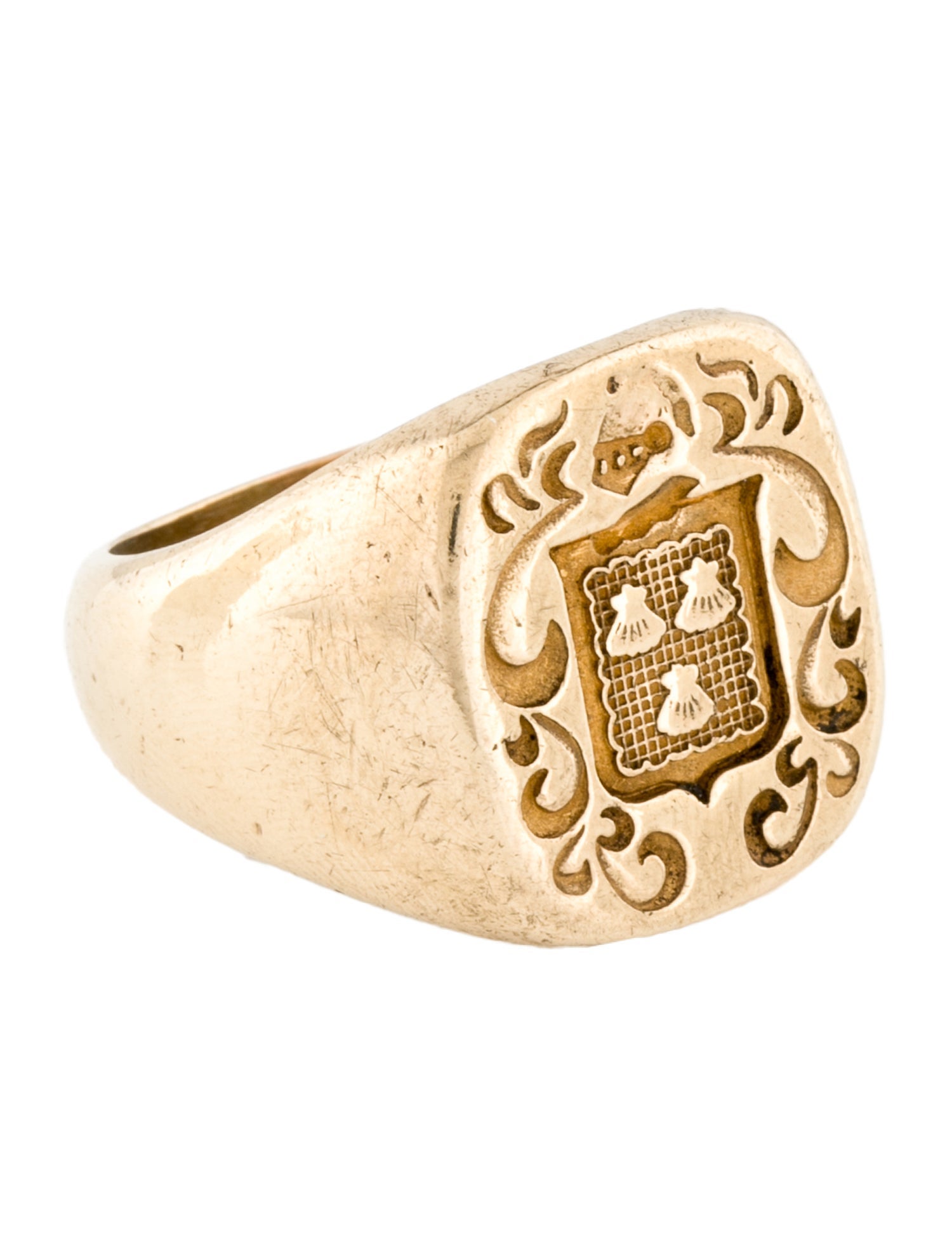 Ring Heraldry House 14K Signet Ring - Signet Ring, Rings - RRING285167 ...