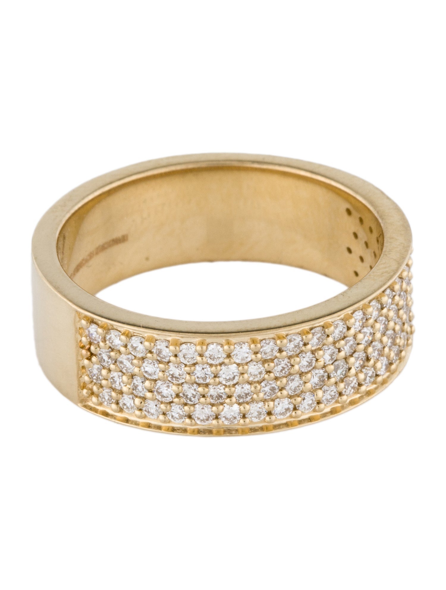 Ring 14K Diamond Band - 14K Yellow Gold Band, Rings - RRING285334 | The ...
