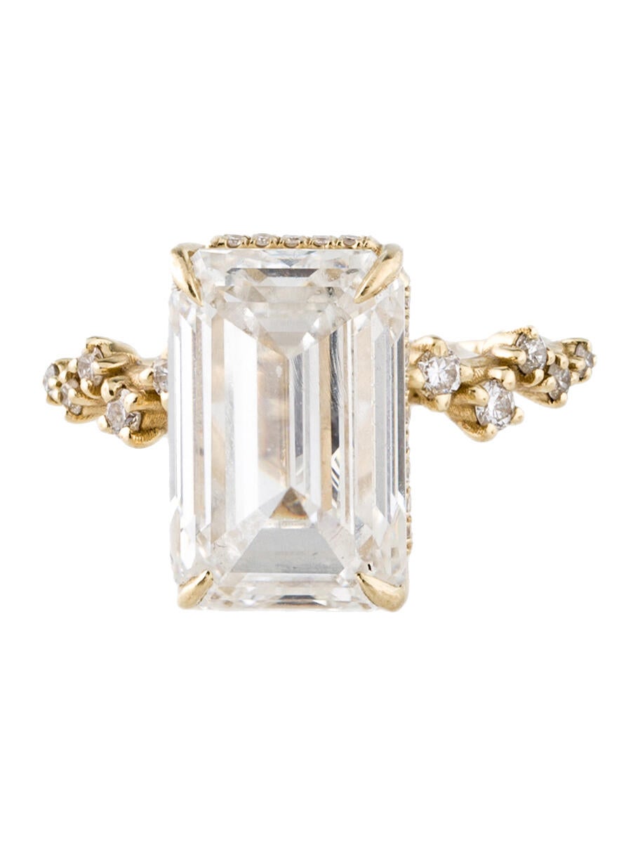 Ring 14K 7.11ct Lab-Grown Engagement Ring - 14K Yellow Gold Engagement ...