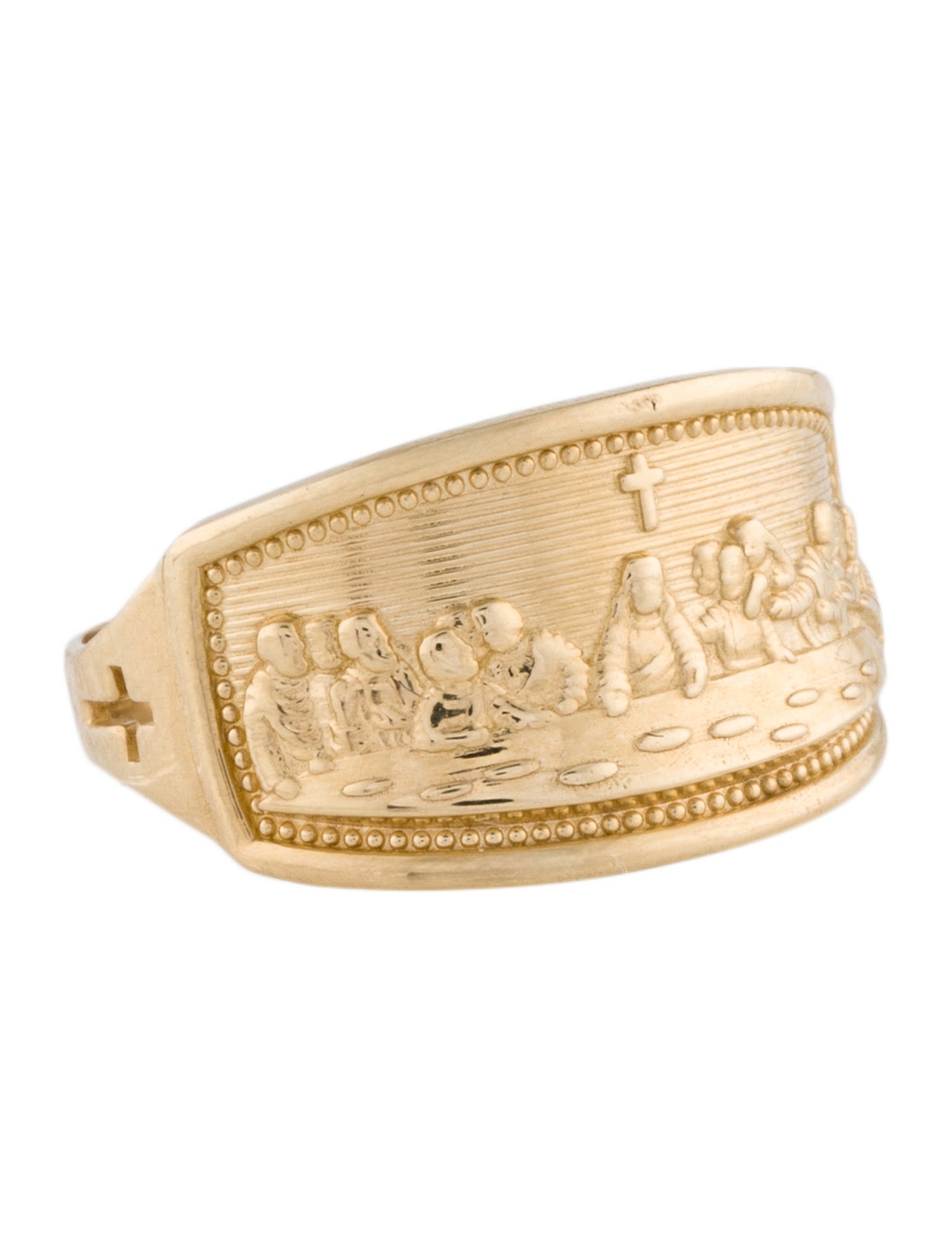 Ring 14K The Last Supper Signet Ring - Signet Ring, Rings - RRING290954 ...