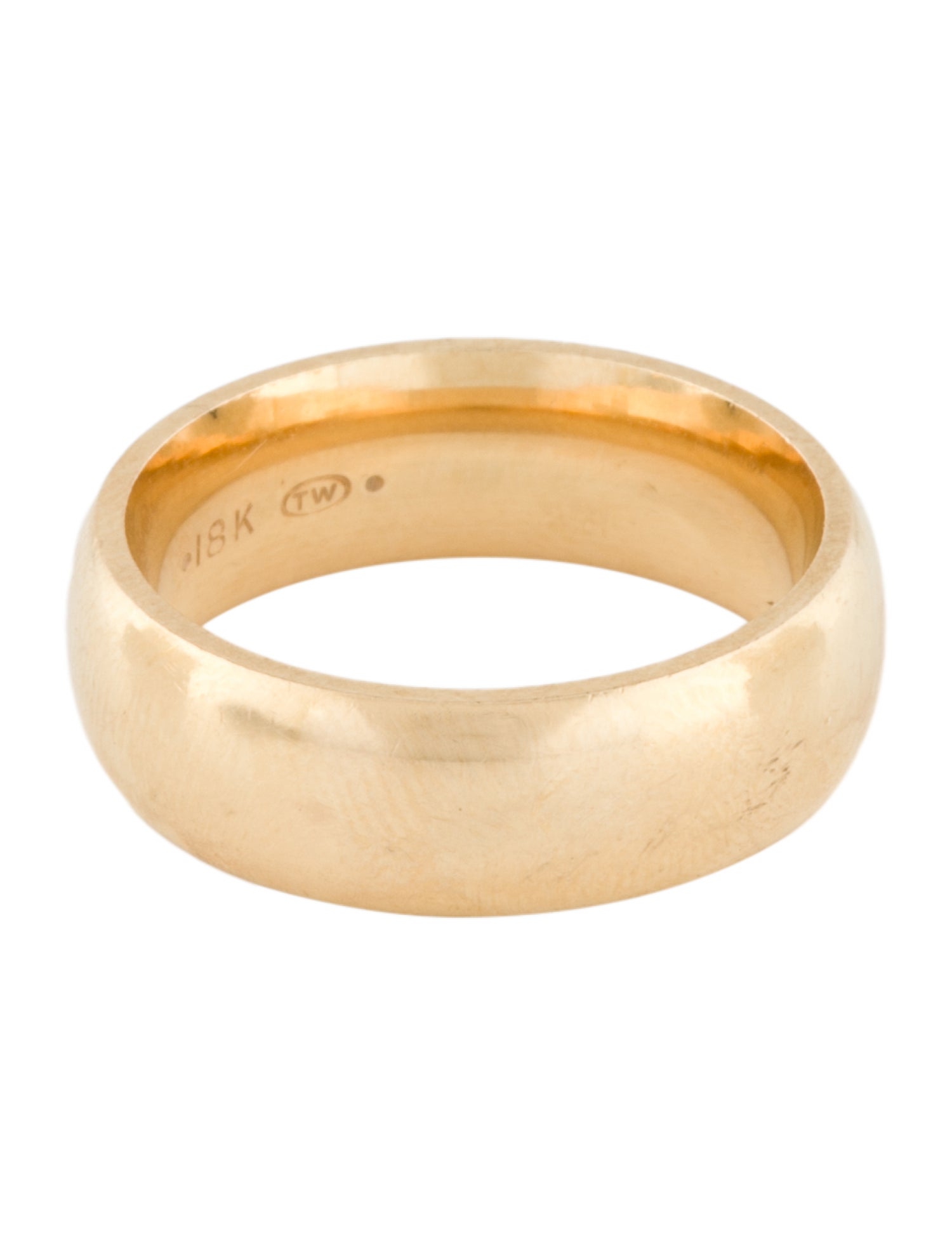 Ring 18K Wedding Band - 18K Yellow Gold Band, Rings - RRING292684 | The ...