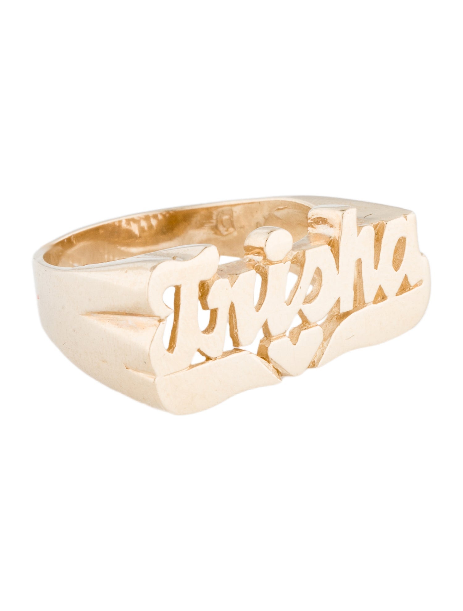 Ring 14K 'Trisha' Signet Ring - 14K Yellow Gold Band, Rings ...
