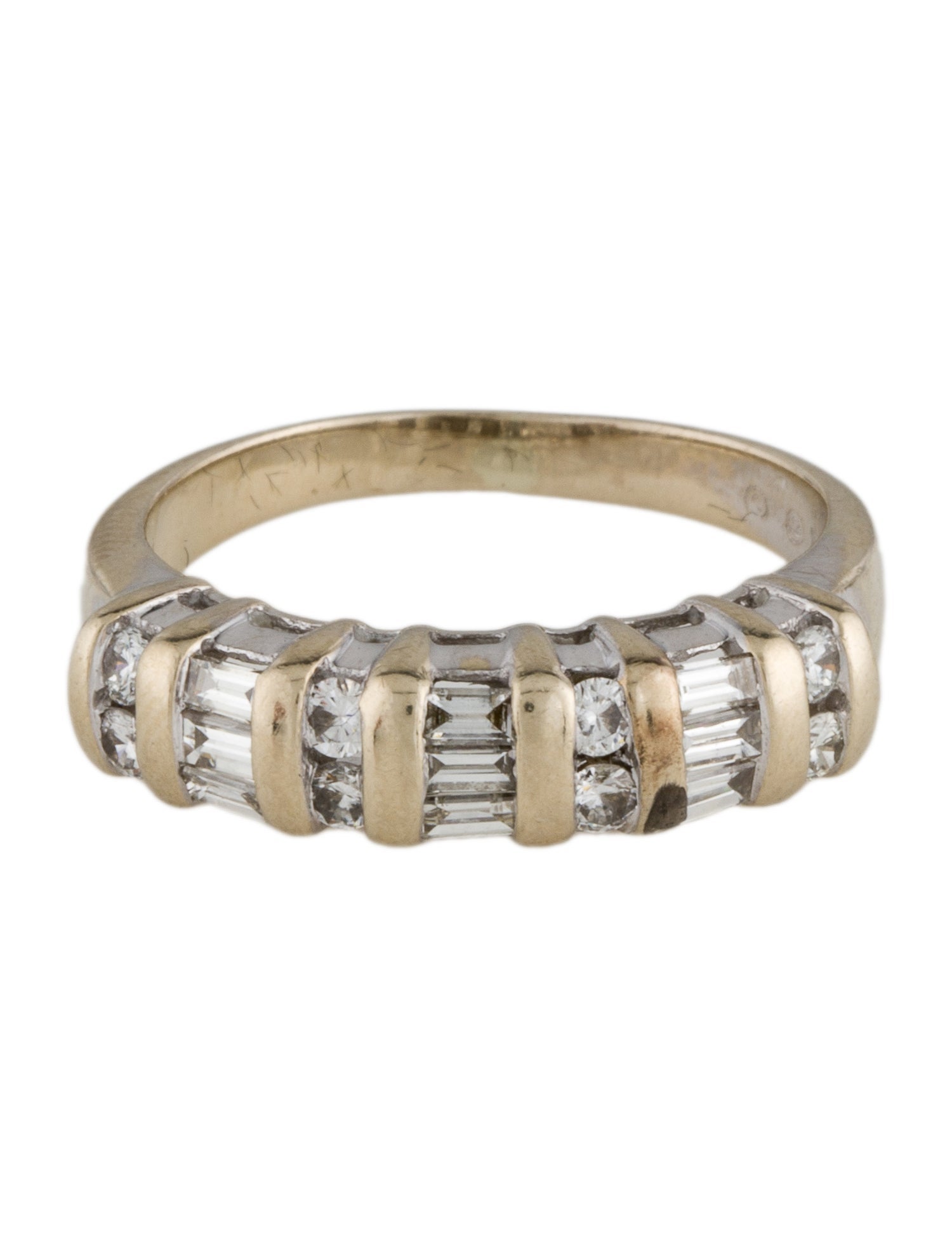 Ring 14K Diamond Band - Rhodium-Plated 14K White Gold Band, Rings ...