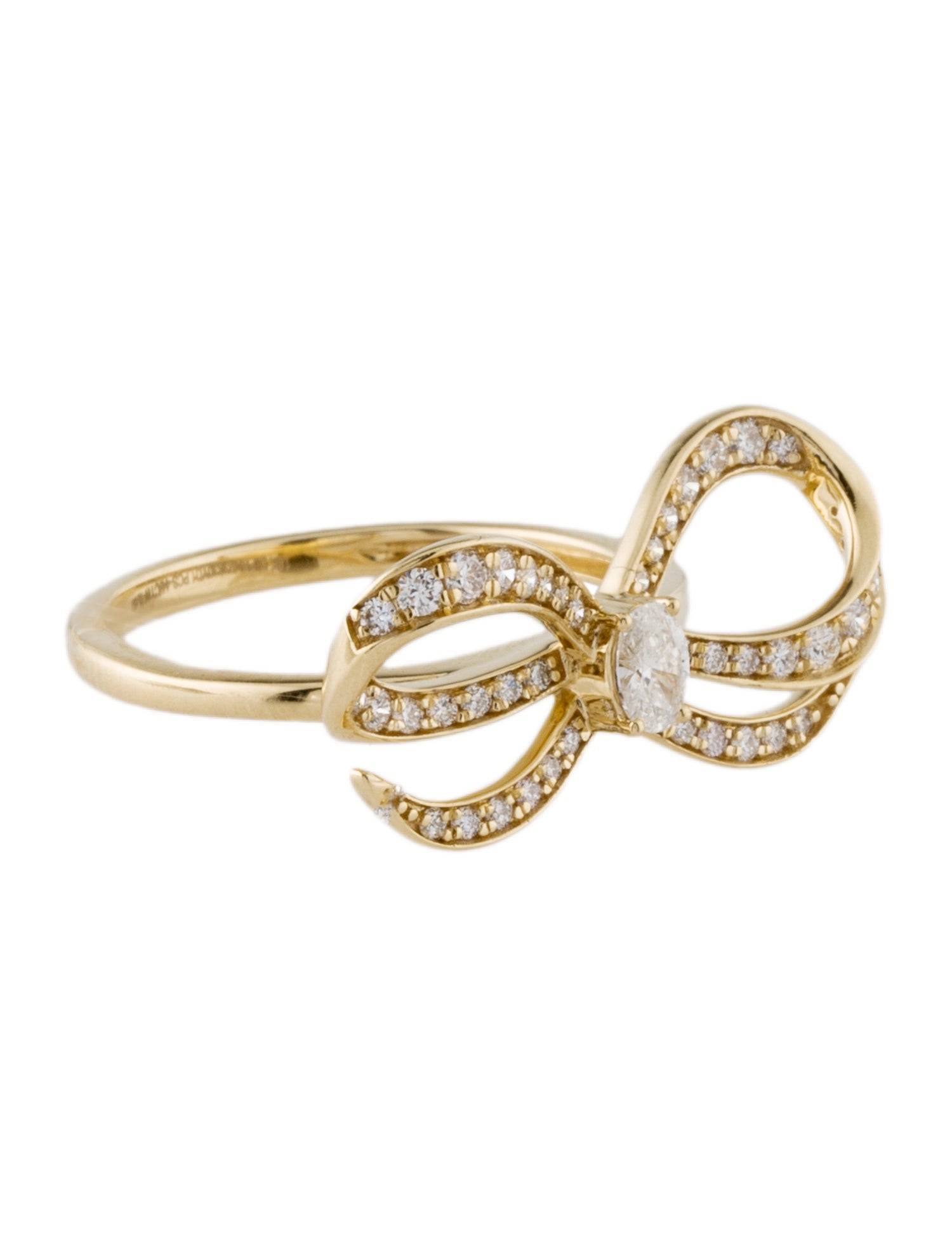 Ring 14K Diamond Fleur De Lis Cocktail Ring - 14K Yellow Gold Cocktail ...