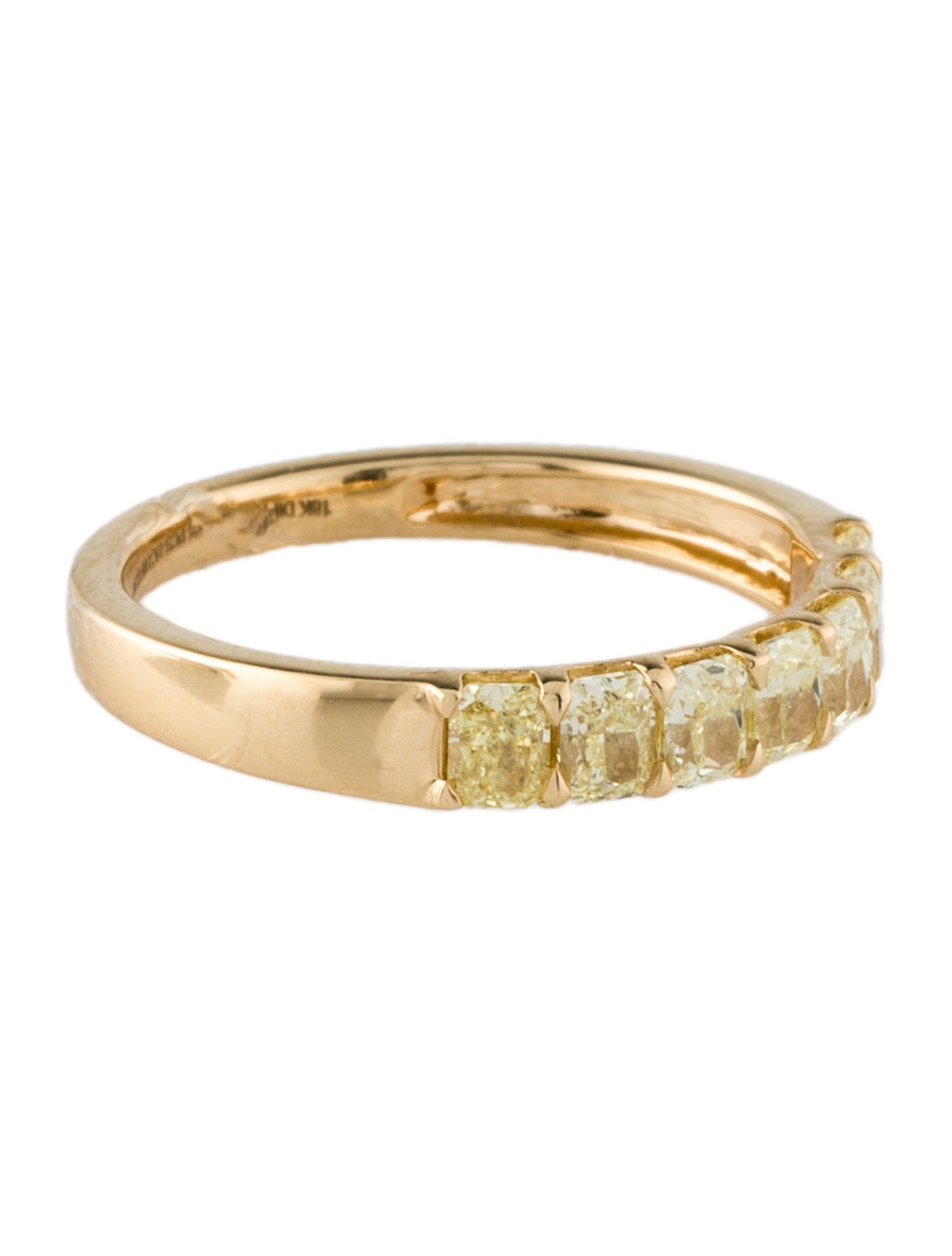Ring 18K Diamond Stacking Band - 18K Yellow Gold Band, Rings ...