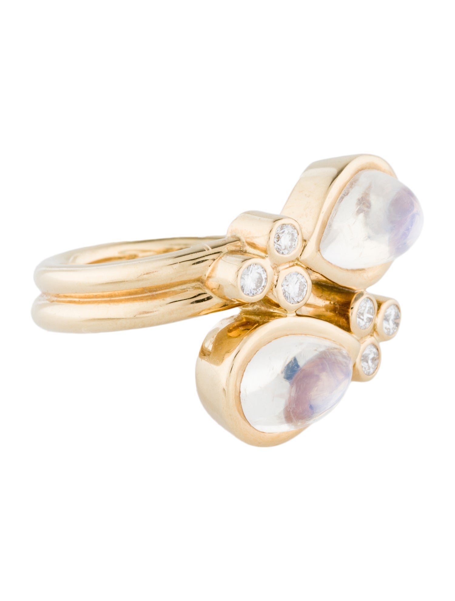 Temple St. Clair 18K 5.13ctw Moonstone & Diamond Mummy Ring - 18K ...