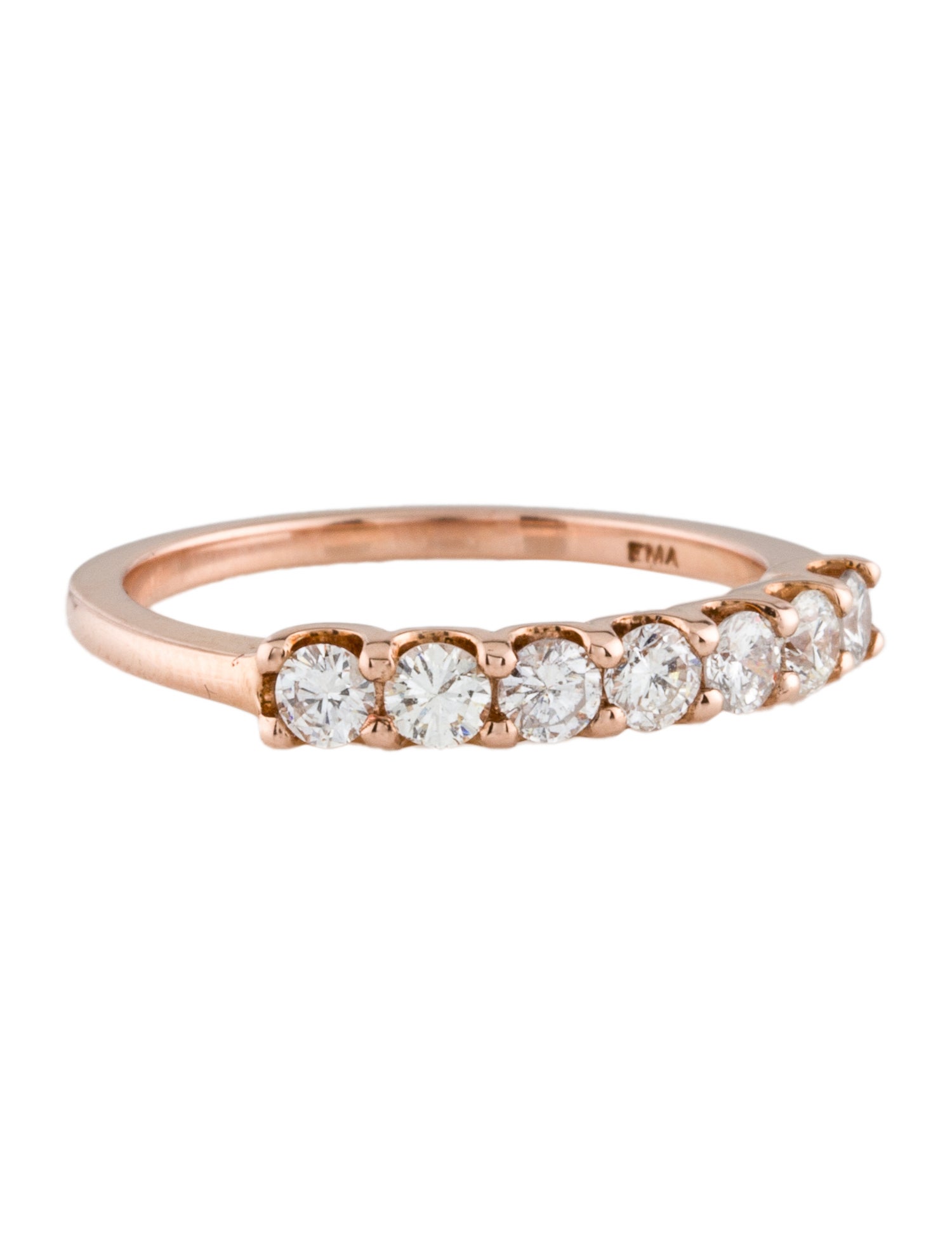 Ring 14K Diamond Band - 14K Rose Gold Band, Rings - RRING295831 | The ...