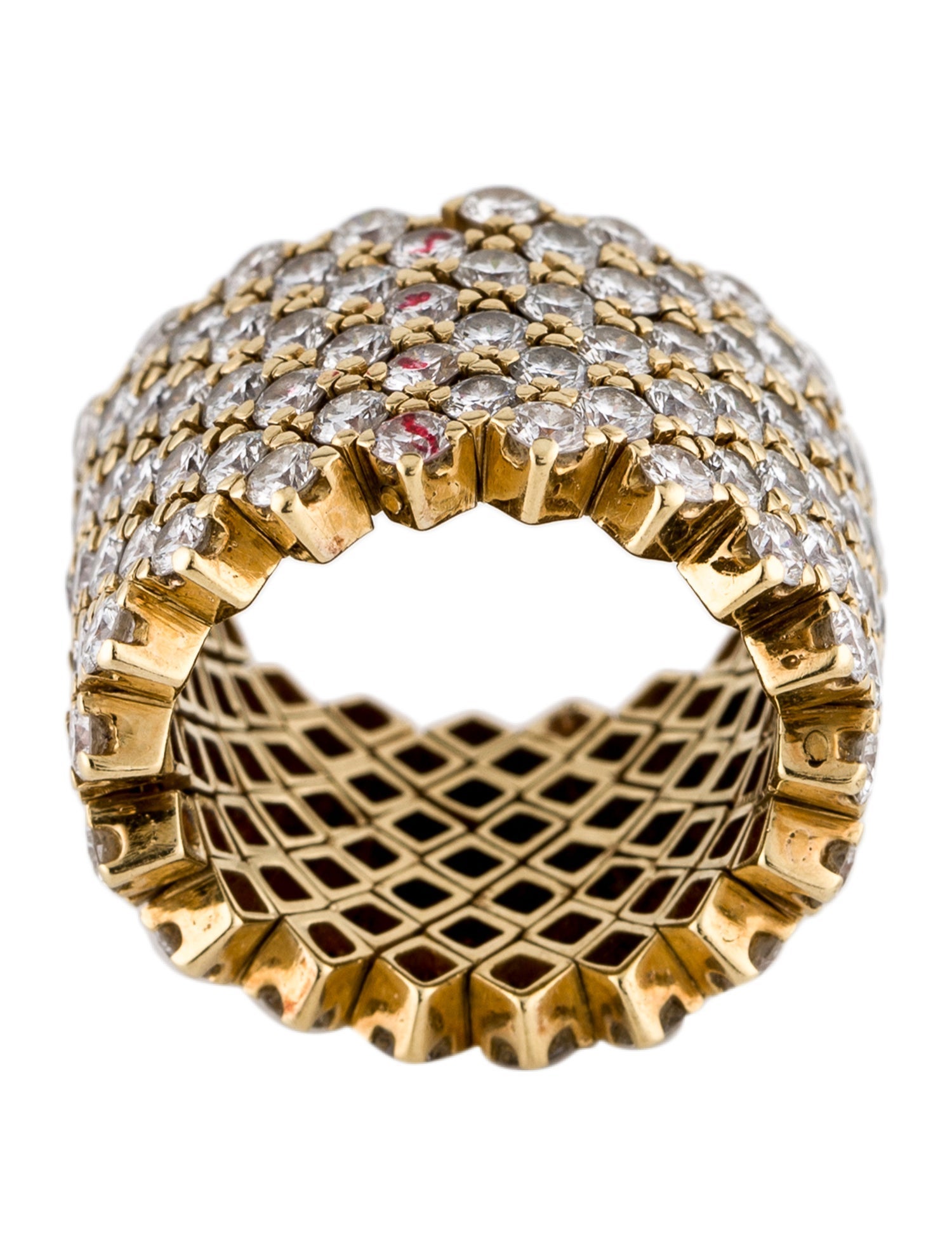 Ring 18K 8.64ctw Diamond Wide Band - 18K Yellow Gold Band, Rings ...