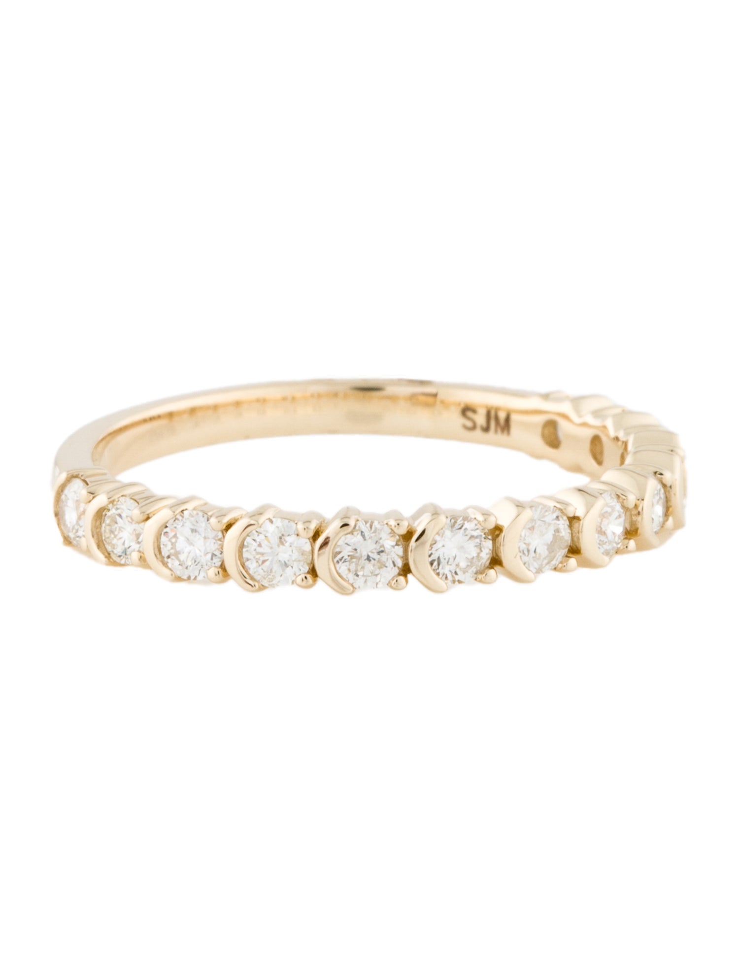 Ring 14K Diamond Band - 14K Yellow Gold Band, Rings - RRING299406 | The ...