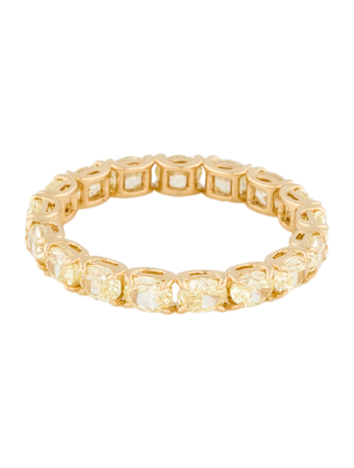 Ring 18K Sapphire Eternity Band - 18K Yellow Gold Eternity Band, Rings ...