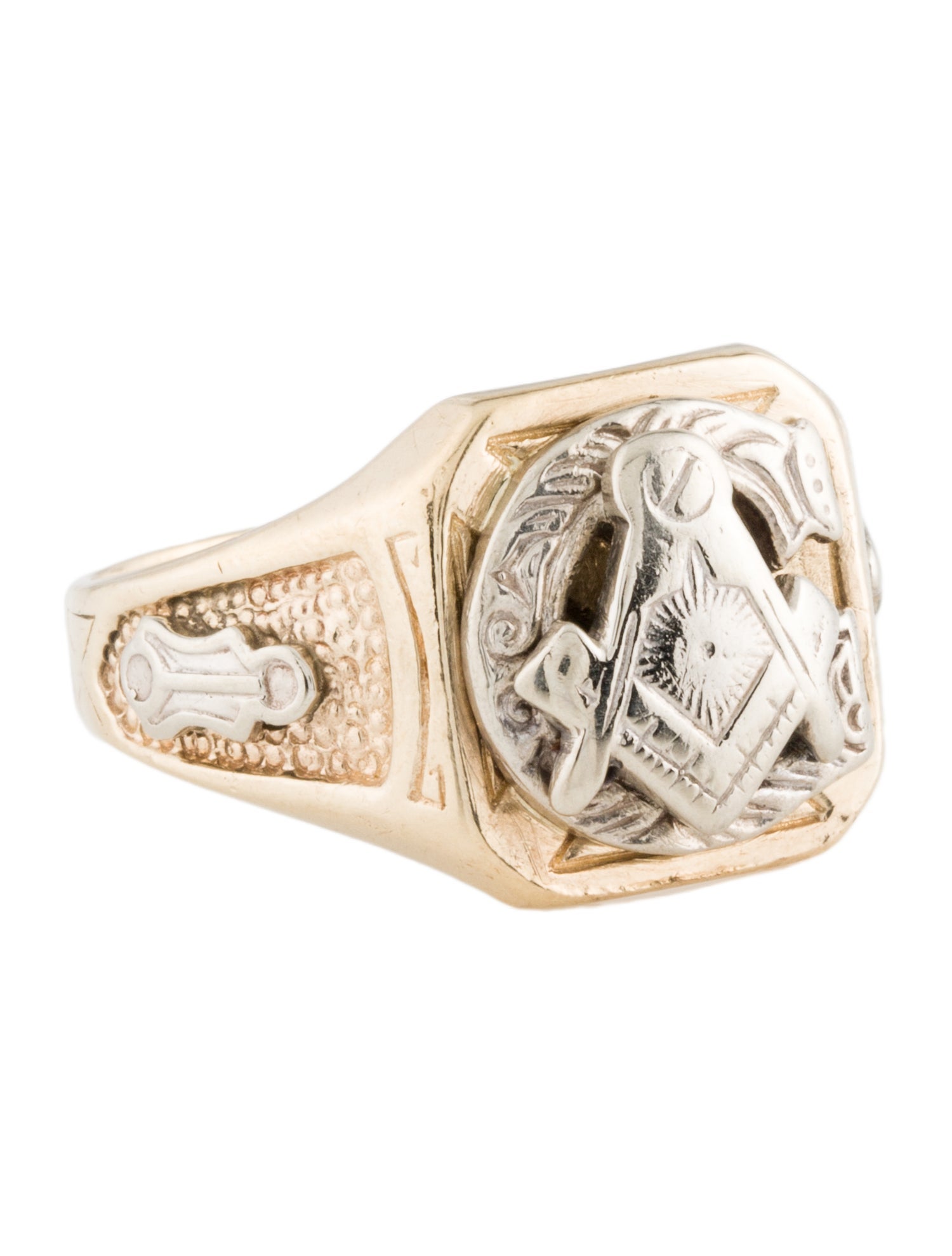 Ring 14K Masonic Signet Ring - Signet Ring, Rings - RRING302016 | The ...