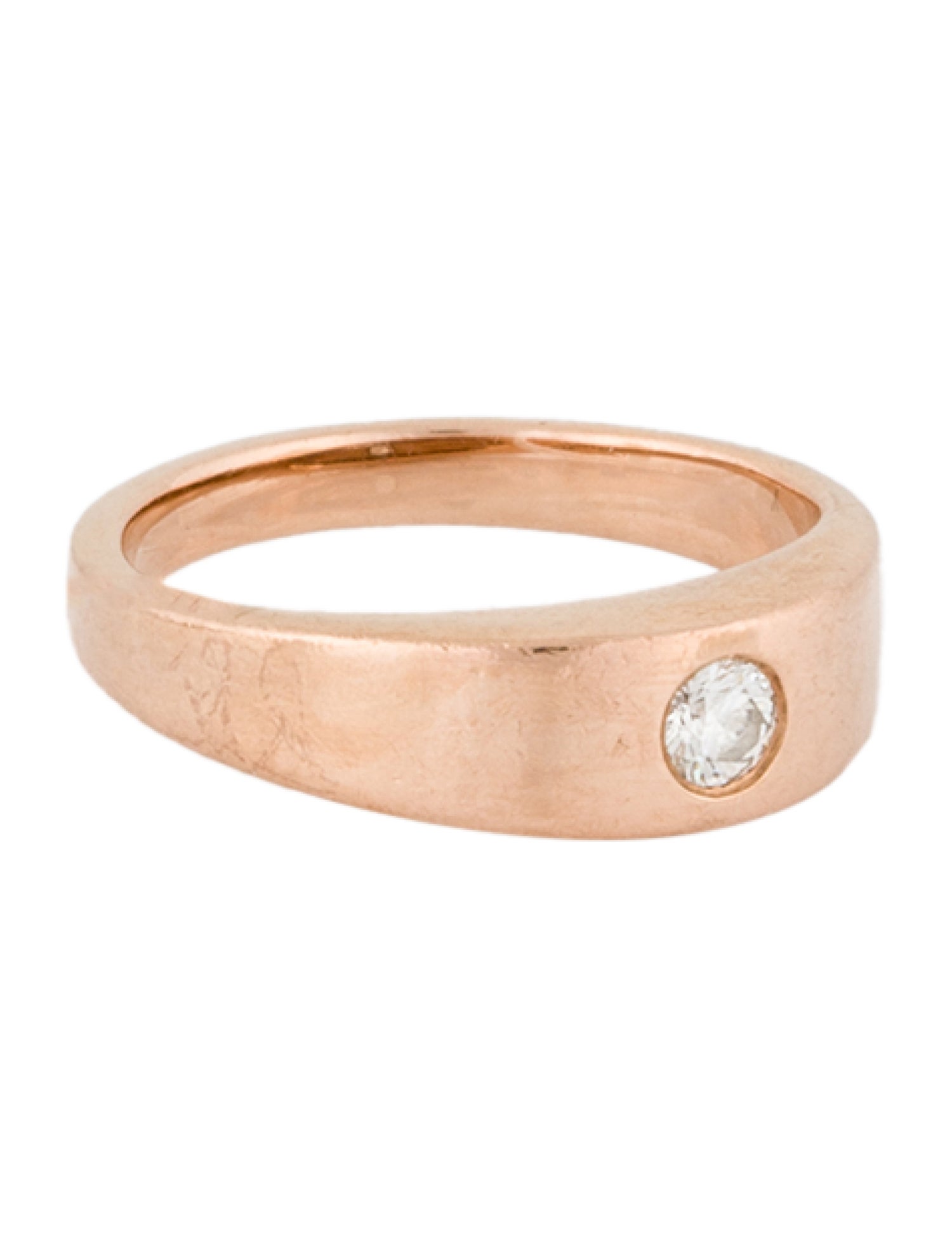 Ring 14K Diamond Tapered Band - 14K Rose Gold Band, Rings - RRING302298 ...